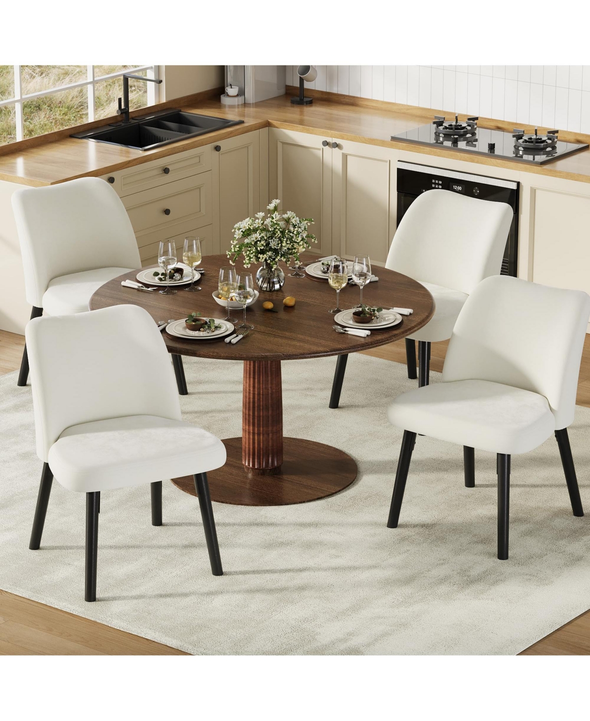 Click here for homfan Dining Chair Set of 4  Upholstered Dining R... prices
