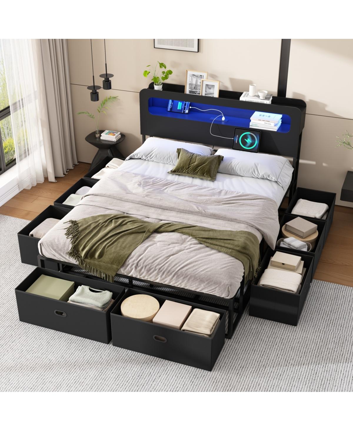 Click here for Streamdale Furniture Full Size Bed Frame with Led... prices