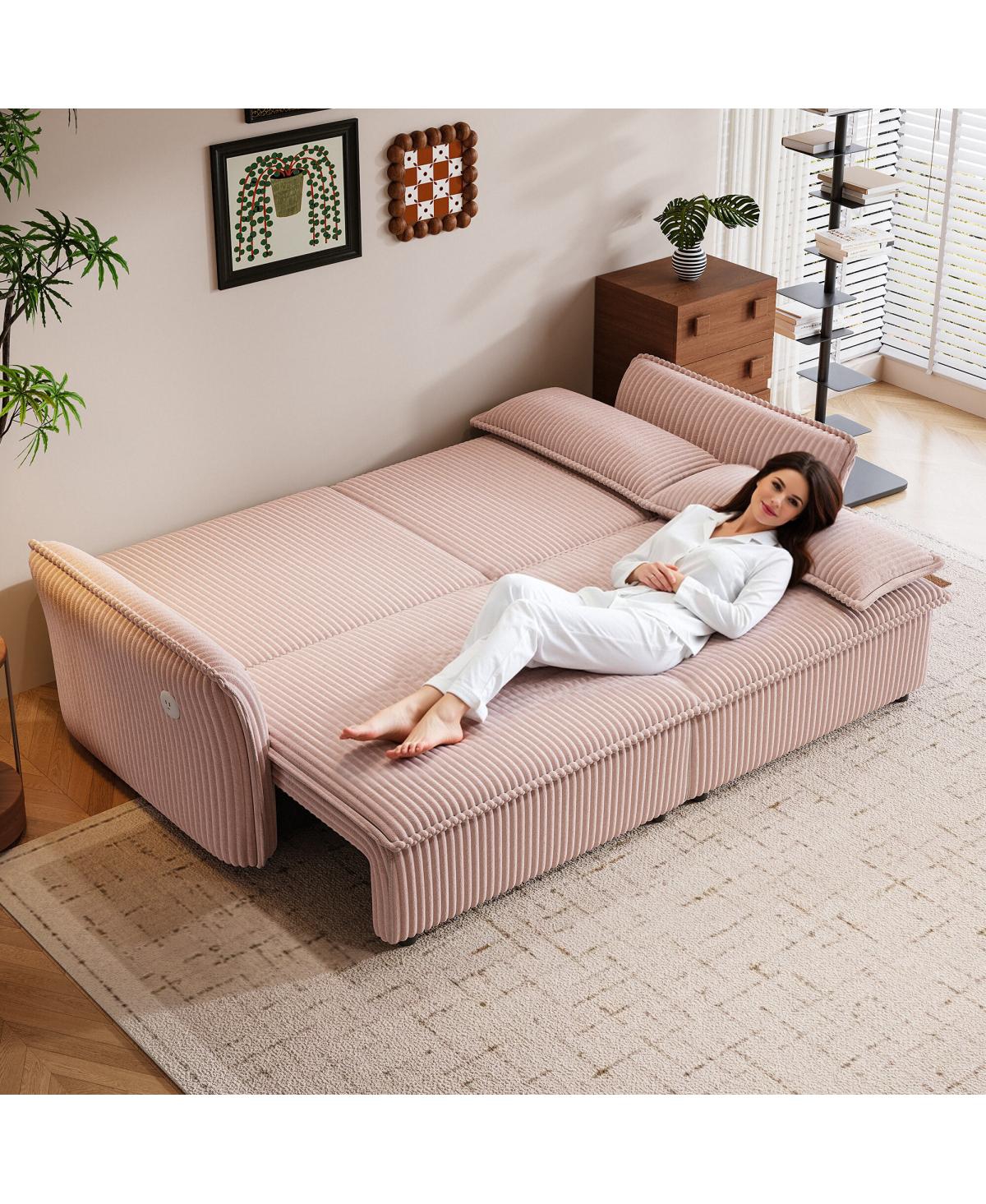 Click here for Streamdale Furniture 85-Inch Convertible Plush Sof... prices