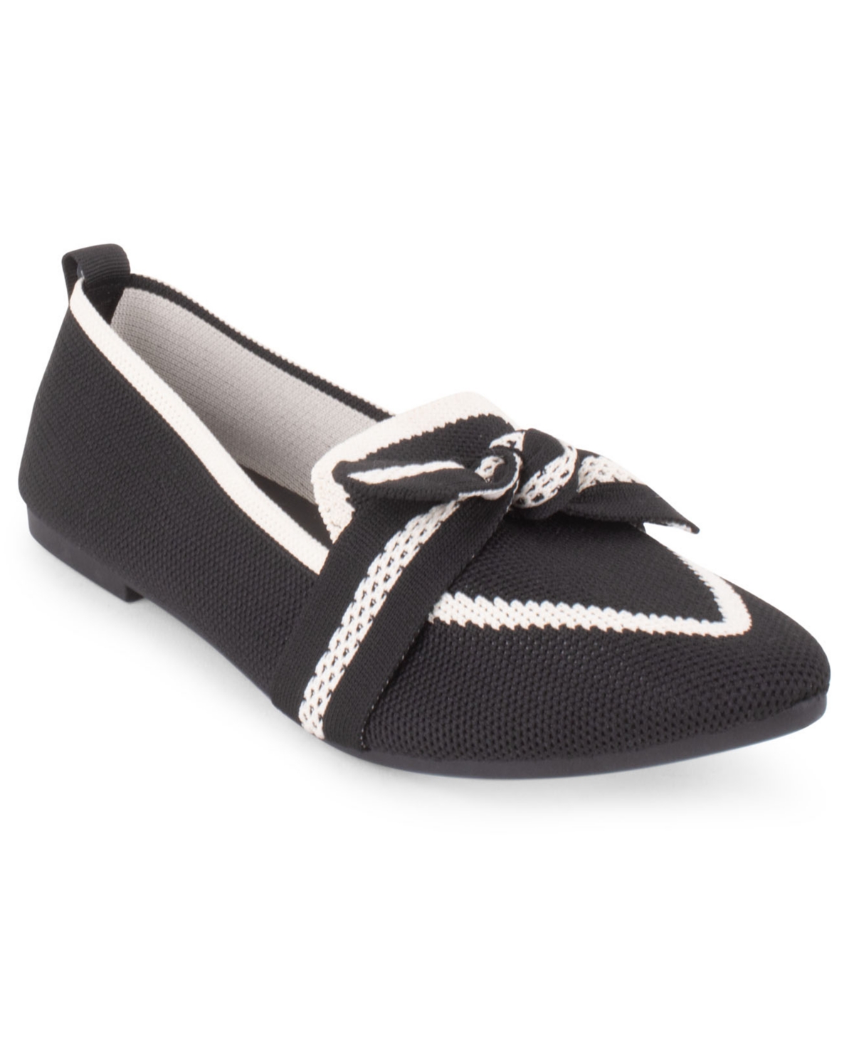 Click here for Tahari Womens Dublin Knit Slip-On Flats - Black Iv... prices