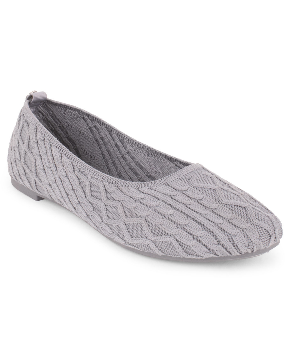 Click here for Tahari Womens Cannes Cableknit Slip-On Flats - Gra... prices