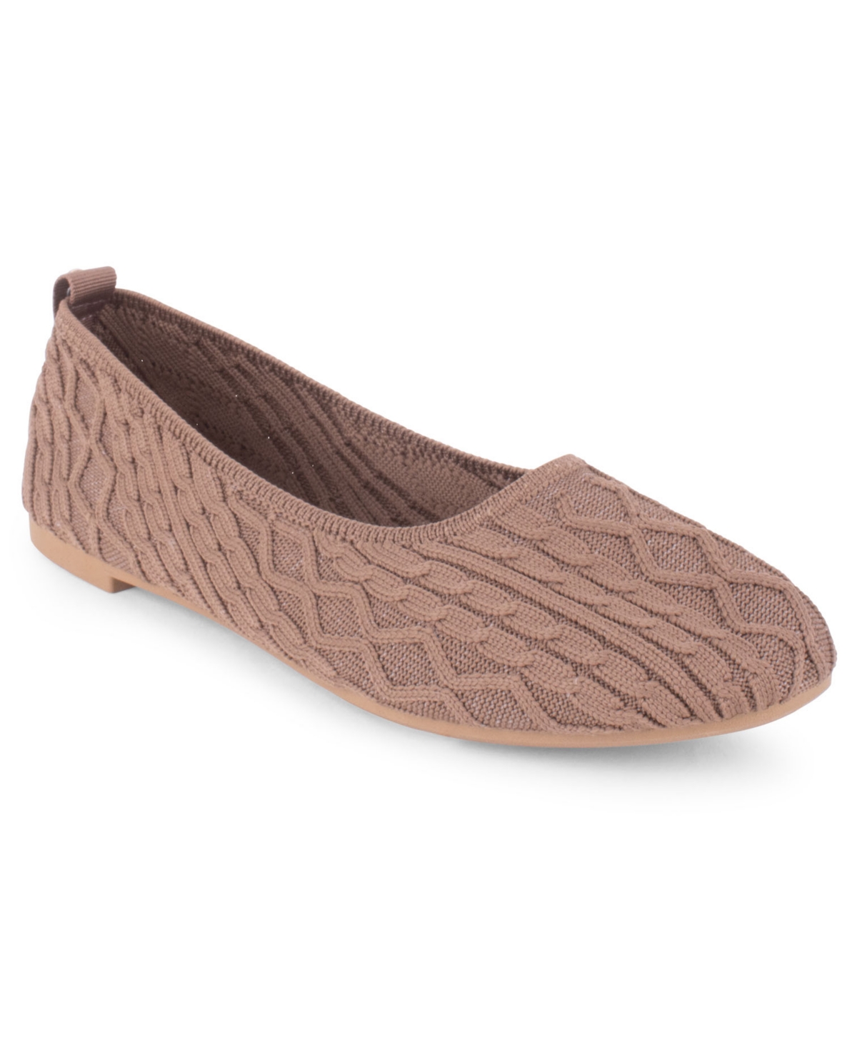 Click here for Tahari Womens Cannes Cableknit Slip-On Flats - Lig... prices