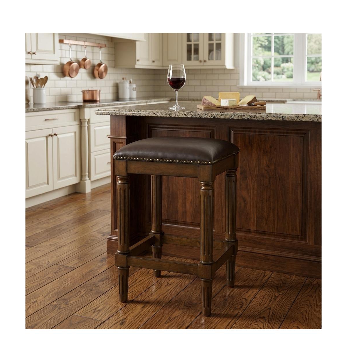 Click here for HomeRoots 27 Solid Wood Backless Counter Height Ba... prices
