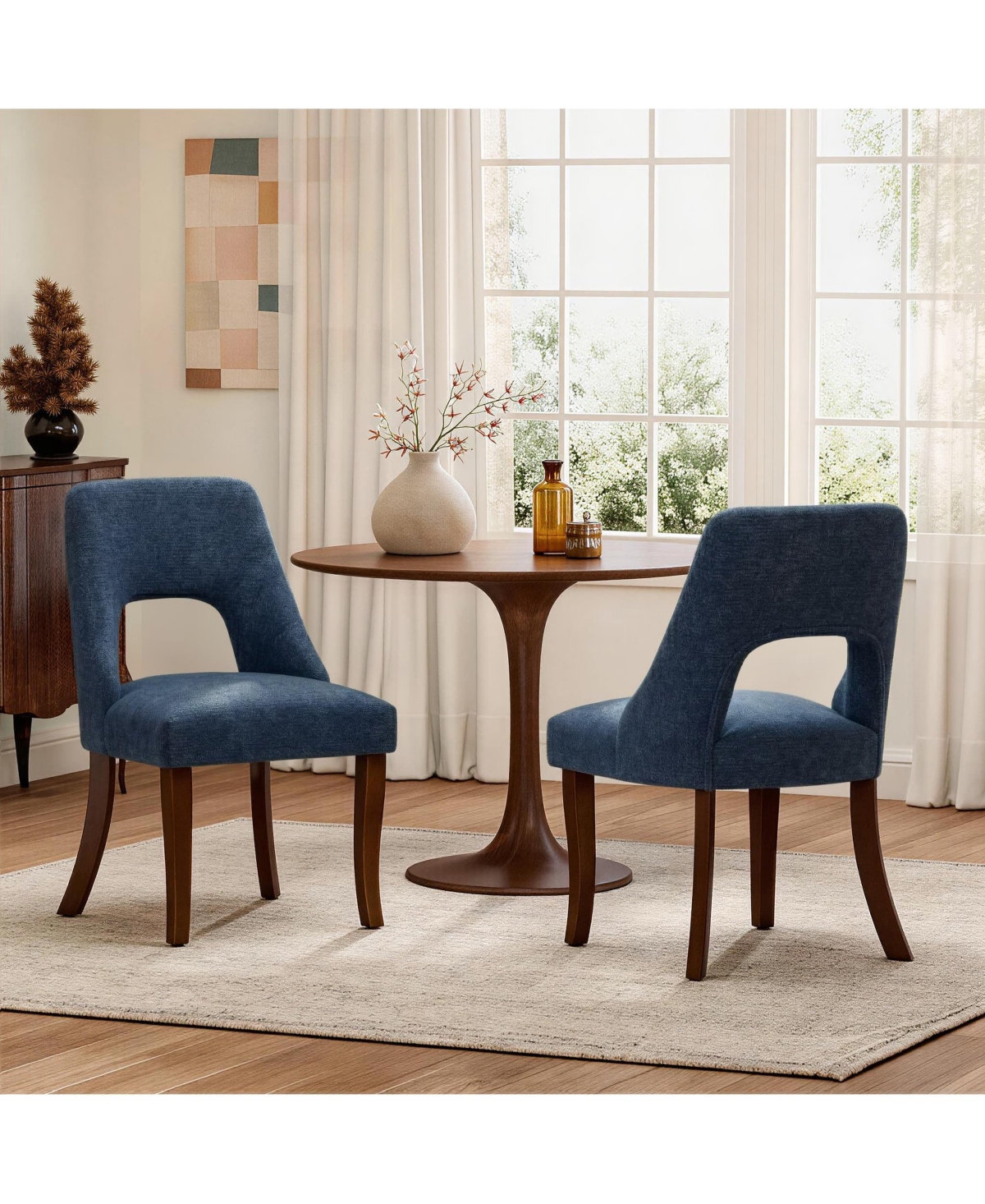 Click here for Maison Boucle Dining Chair Set Of 2 With Chenille... prices