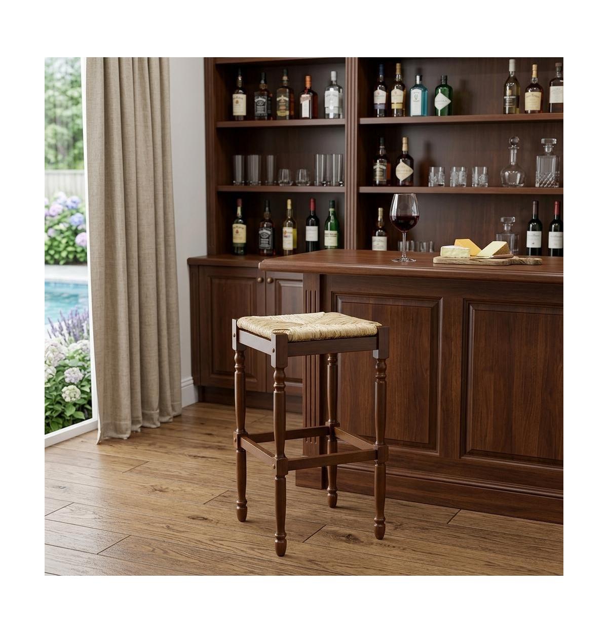 Click here for HomeRoots 29 Solid Wood Backless Bar Height Bar Ch... prices