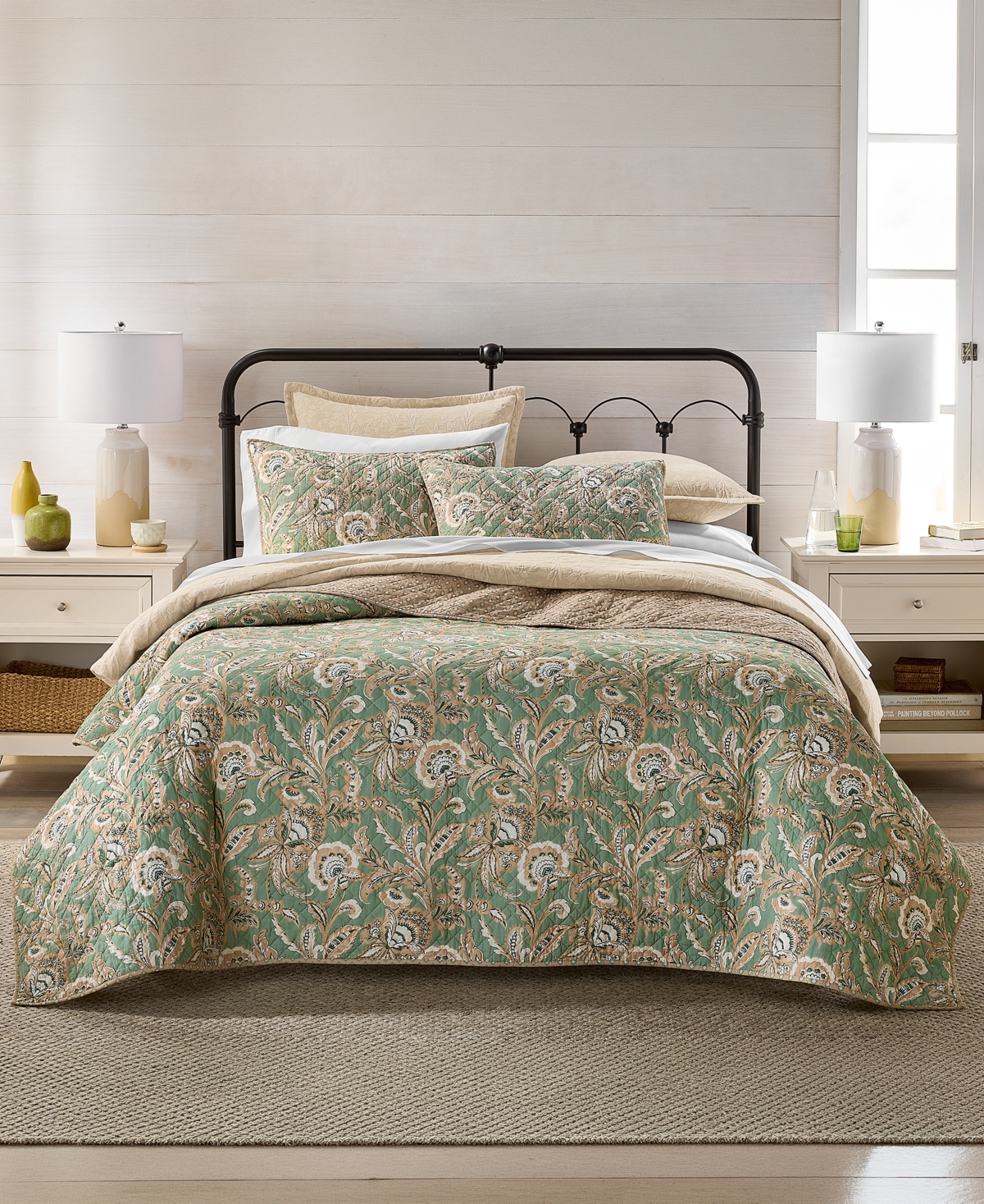 Click here for Charter Club Venetian Vine Cotton 2-Piece Quilt Se... prices