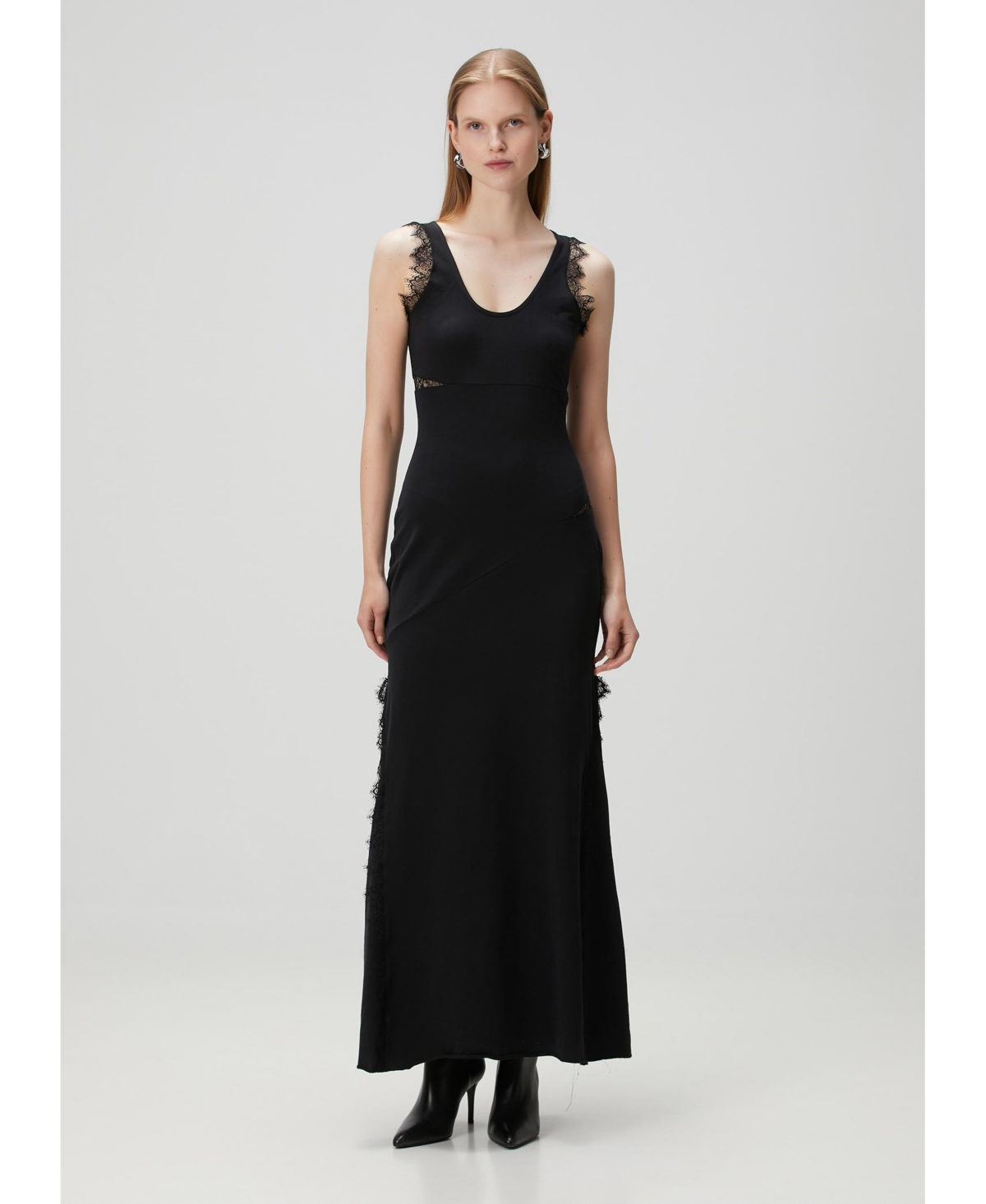 Click here for Pcfg Womens Cotton Long Fitted Dress - Black prices