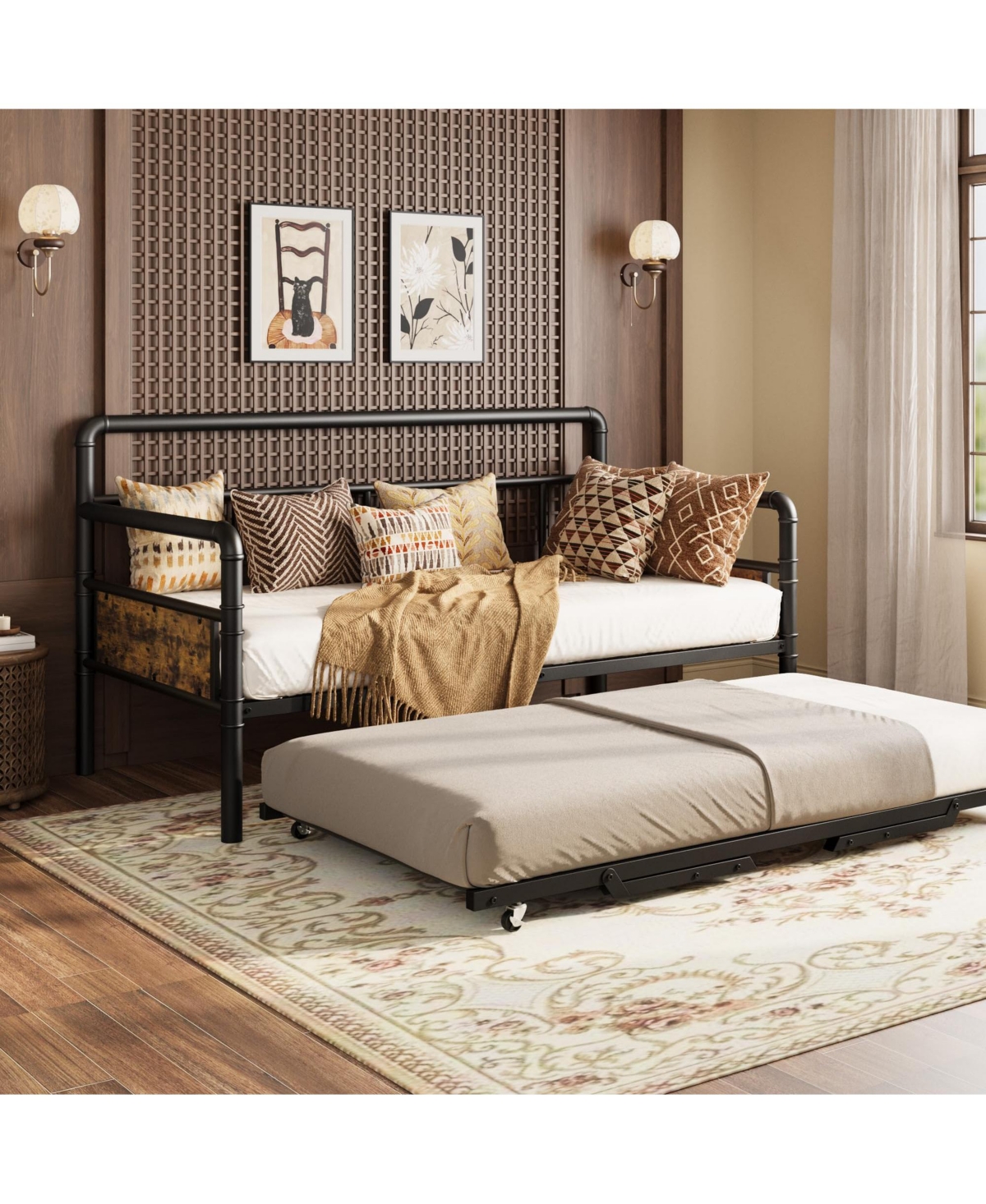 Click here for homfan Daybed with Trundle  Twin Daybed with Pop U... prices
