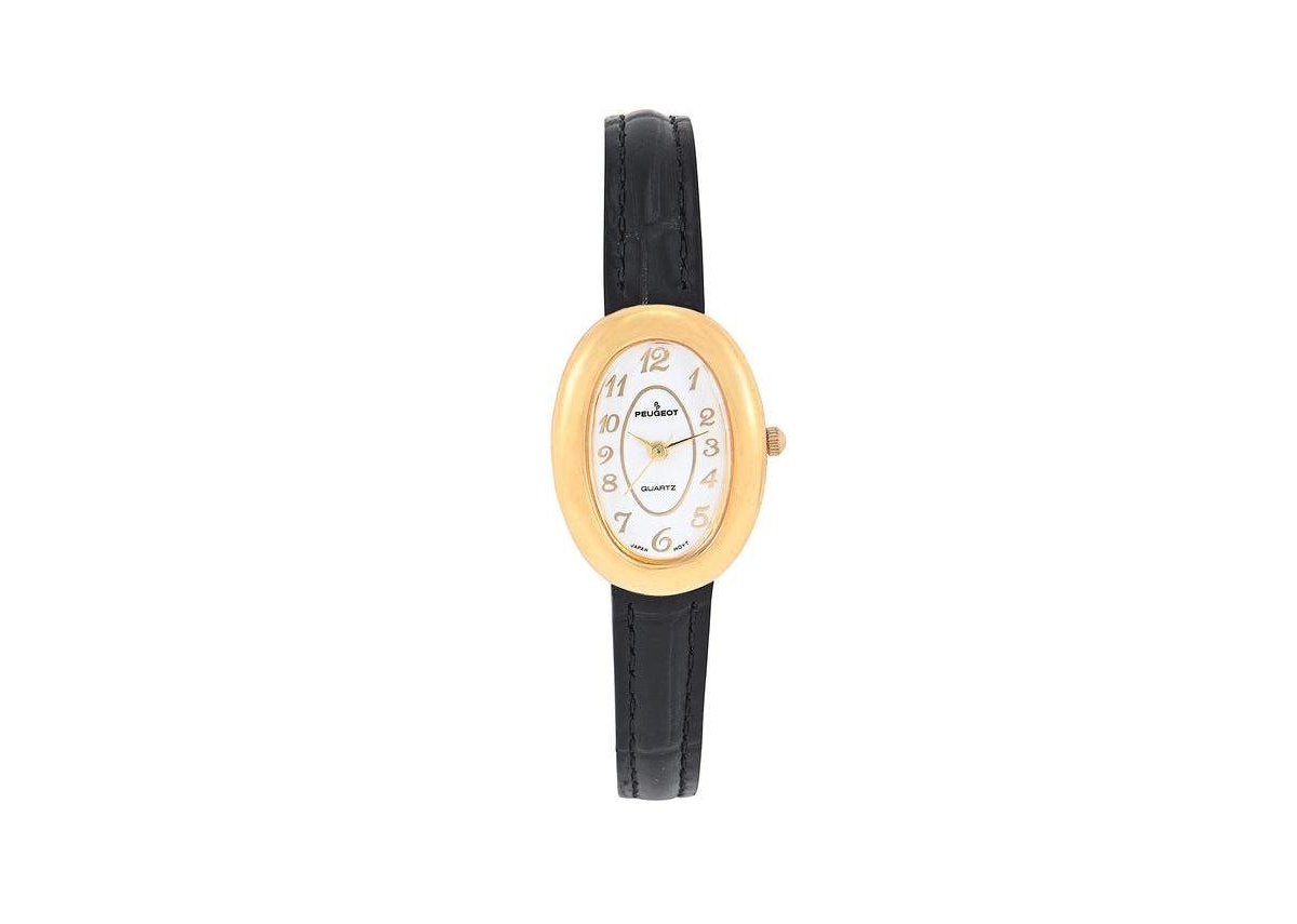 Click here for Peugeot Womens 14K Gold-Plated Petite Oval Dial wi... prices