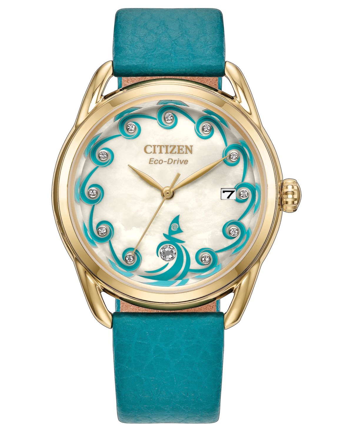 Click here for Citizen Womens Princess Moana Green Leather Strap... prices
