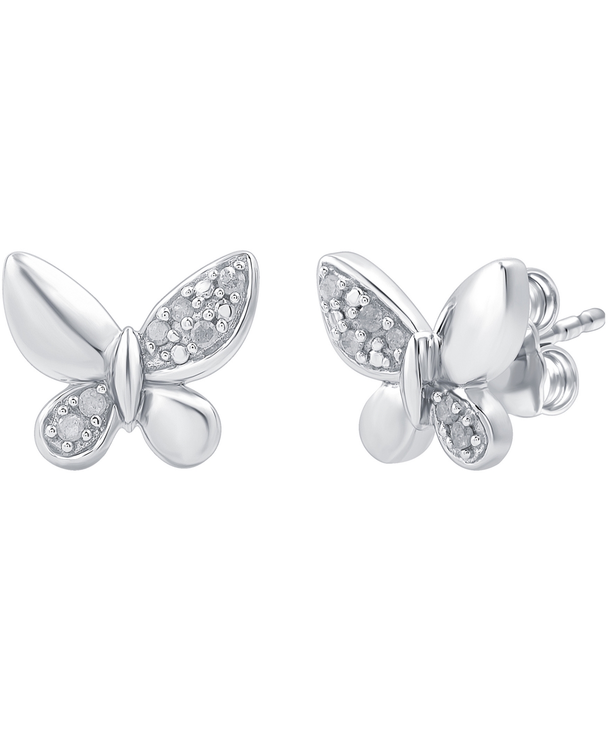 Click here for Diamond Butterfly Stud Earrings (1/10 ct. t.w.) in... prices