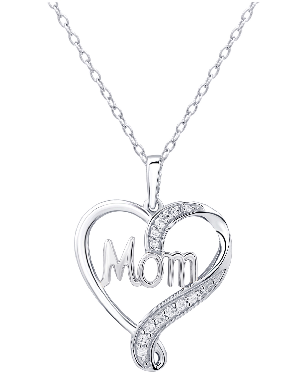 Click here for Diamond Mom Heart 18 Pendant Necklace (1/10 ct. t.... prices