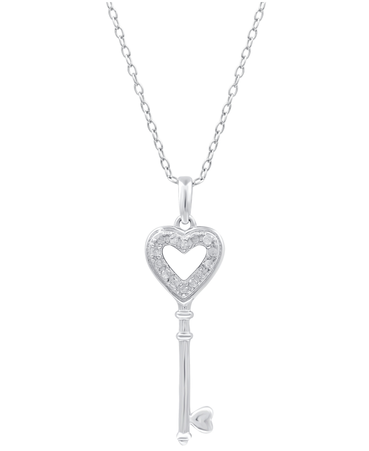Click here for Diamond Heart Key Pendant Necklace (1/10 ct. t.w.)... prices