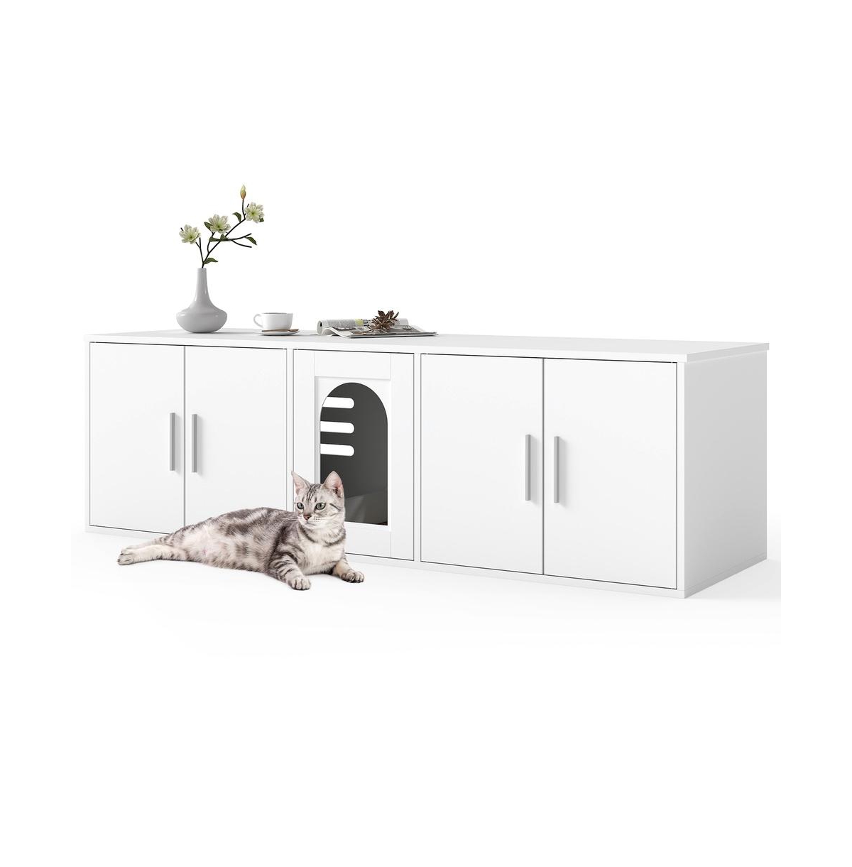 Click here for Ruie Cat Litter Box Enclosure with Double Rooms an... prices