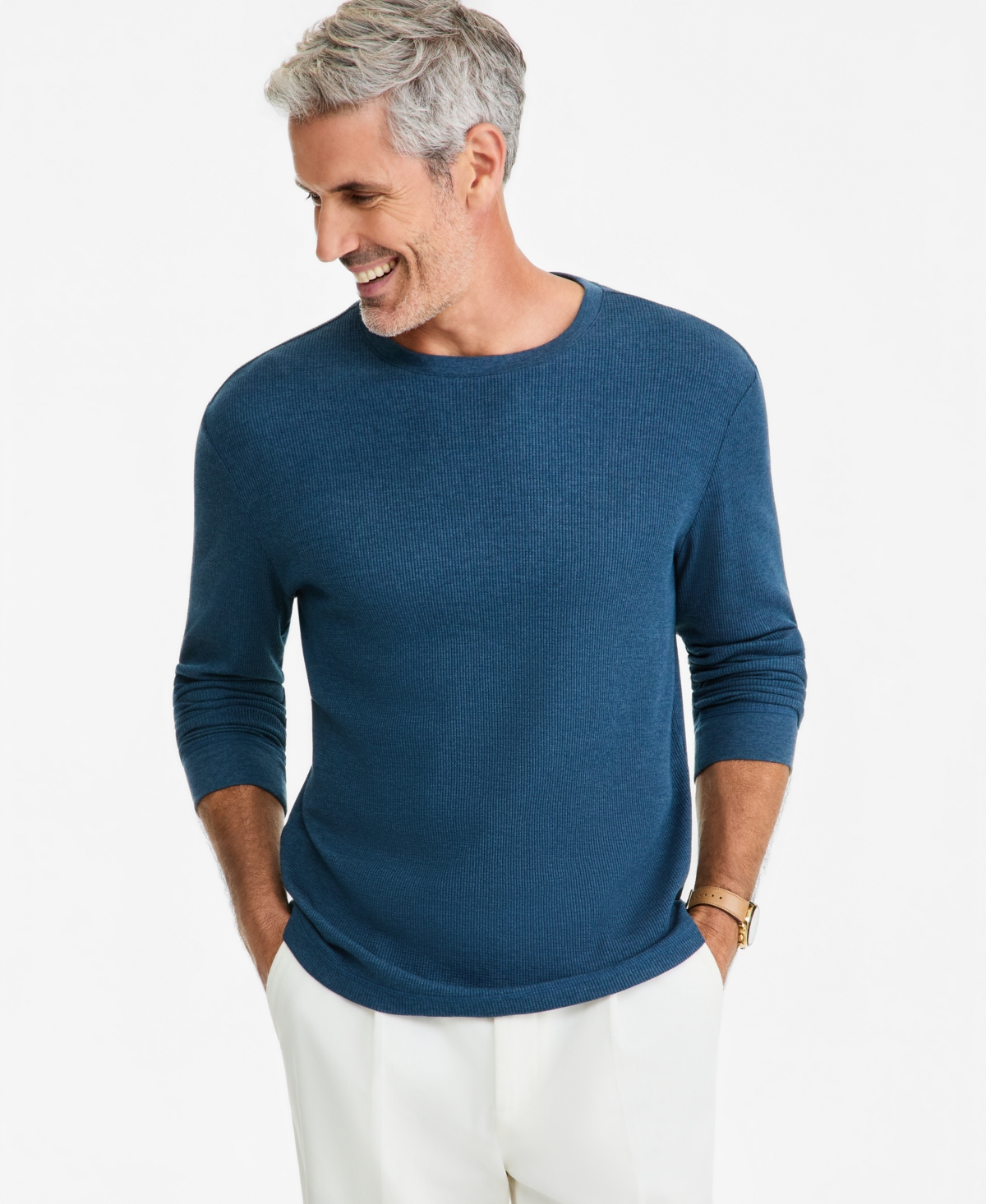 Click here for Club Room Mens Thermal Long-Sleeve Ribbed Crewneck... prices