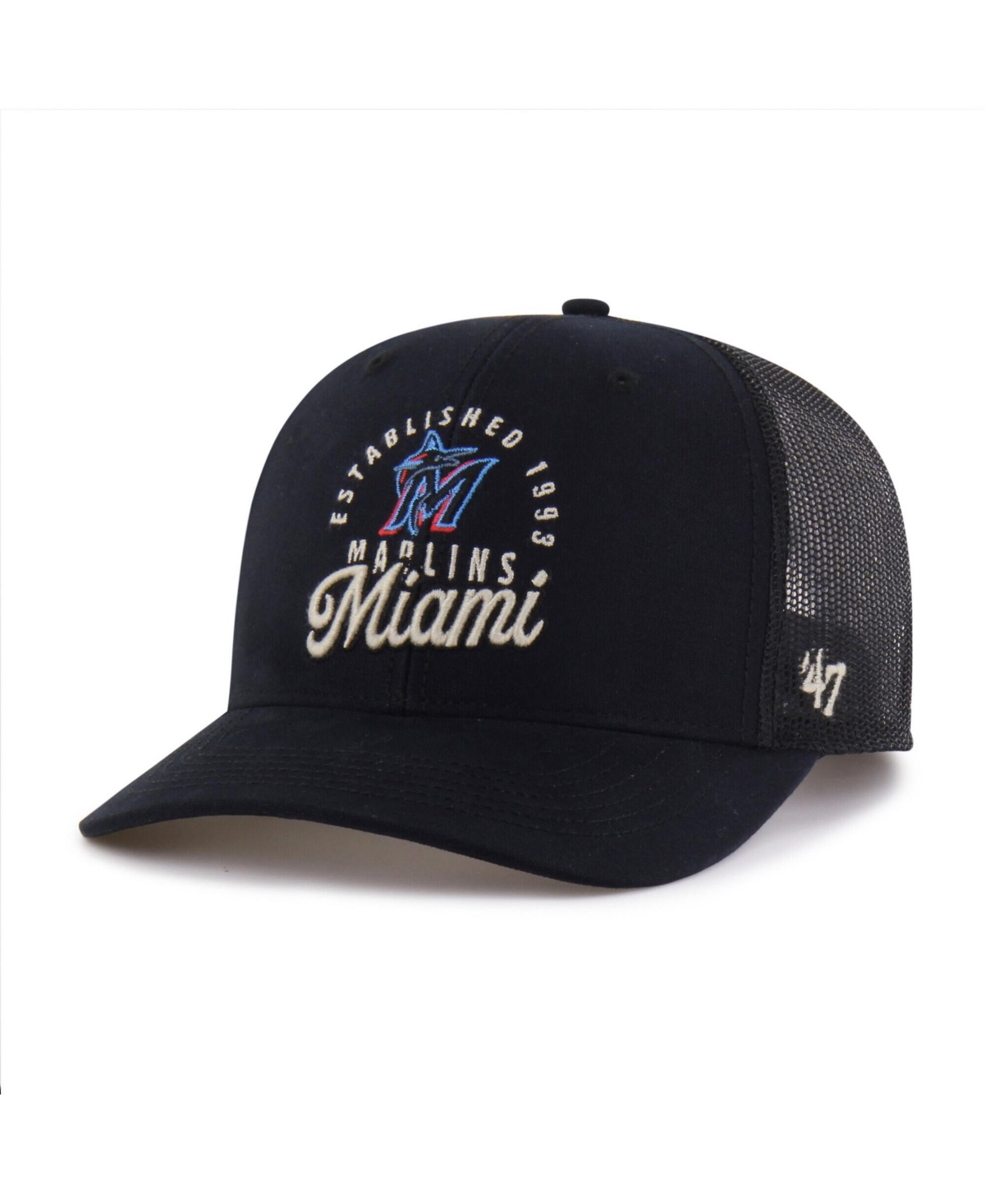 Click here for 47 Brand Mens Black Miami Marlins Pitstop Trucker... prices