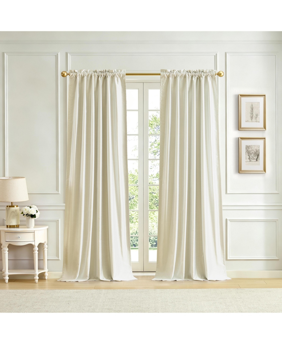 Click here for Lenox Imperial Faux Silk Blackout Back Tab/Rod Poc... prices