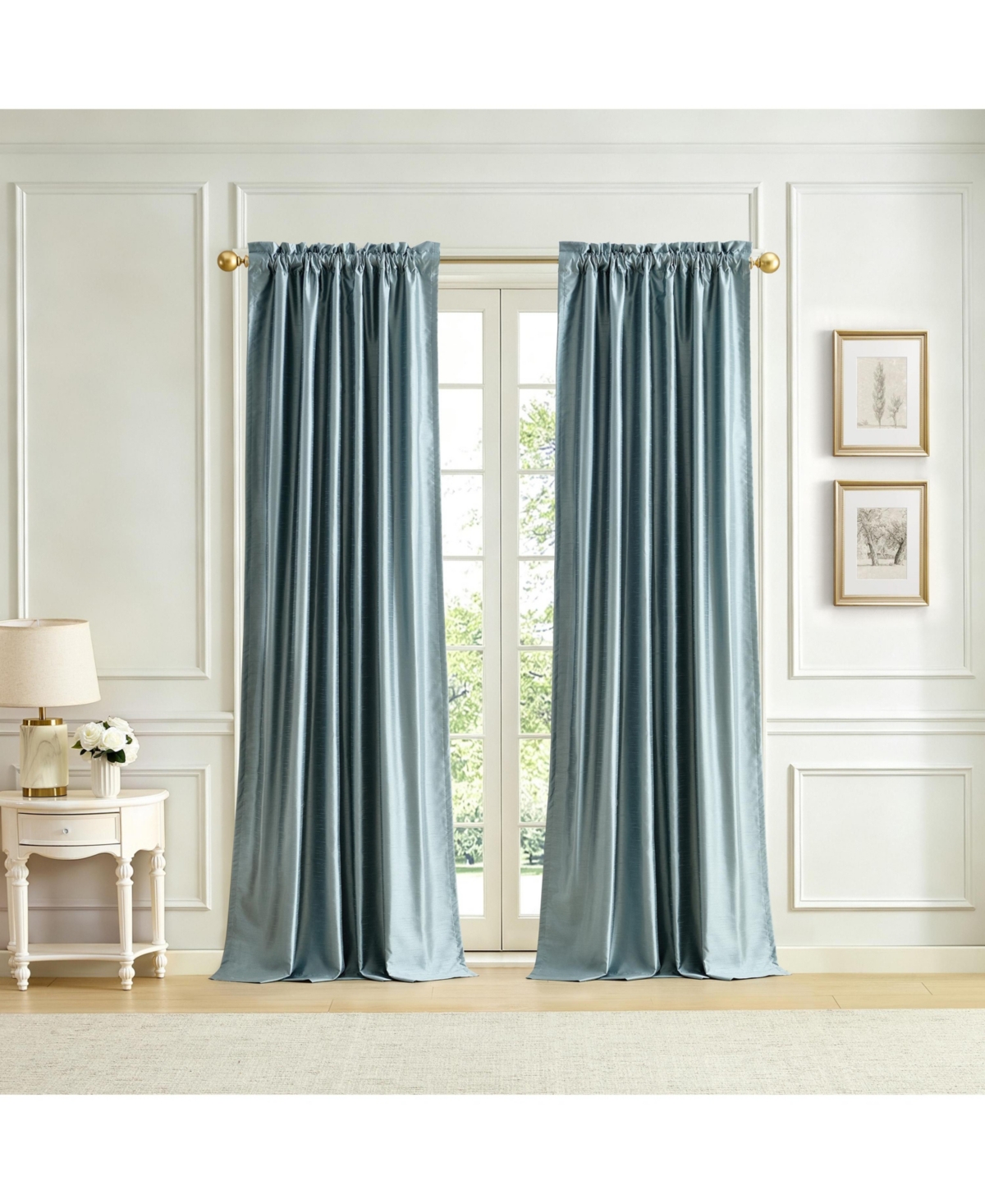 Click here for Lenox Imperial Faux Silk Blackout Back Tab/Rod Poc... prices