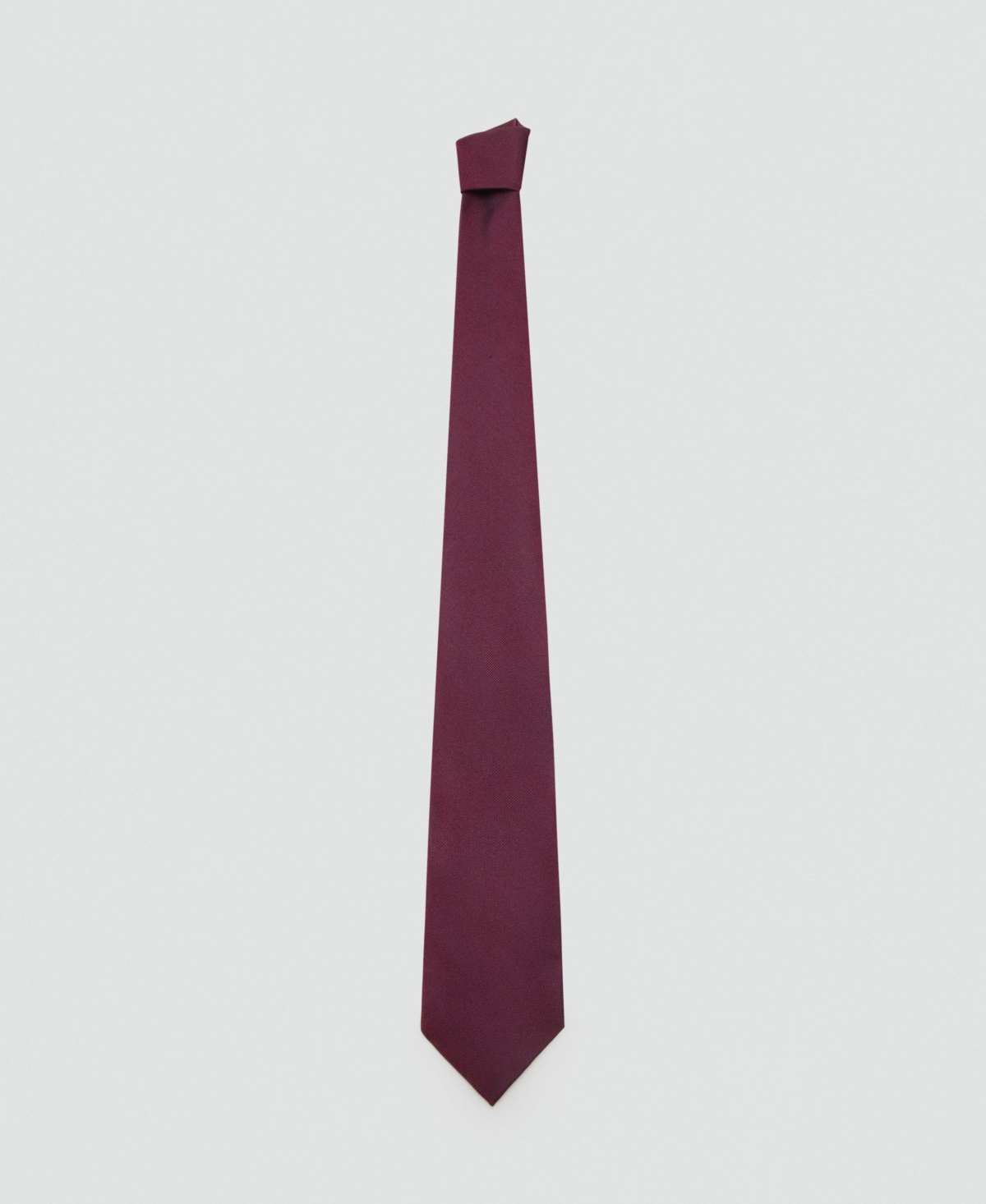 Click here for Mango Mens Plain Silk Tie - Burgundy prices