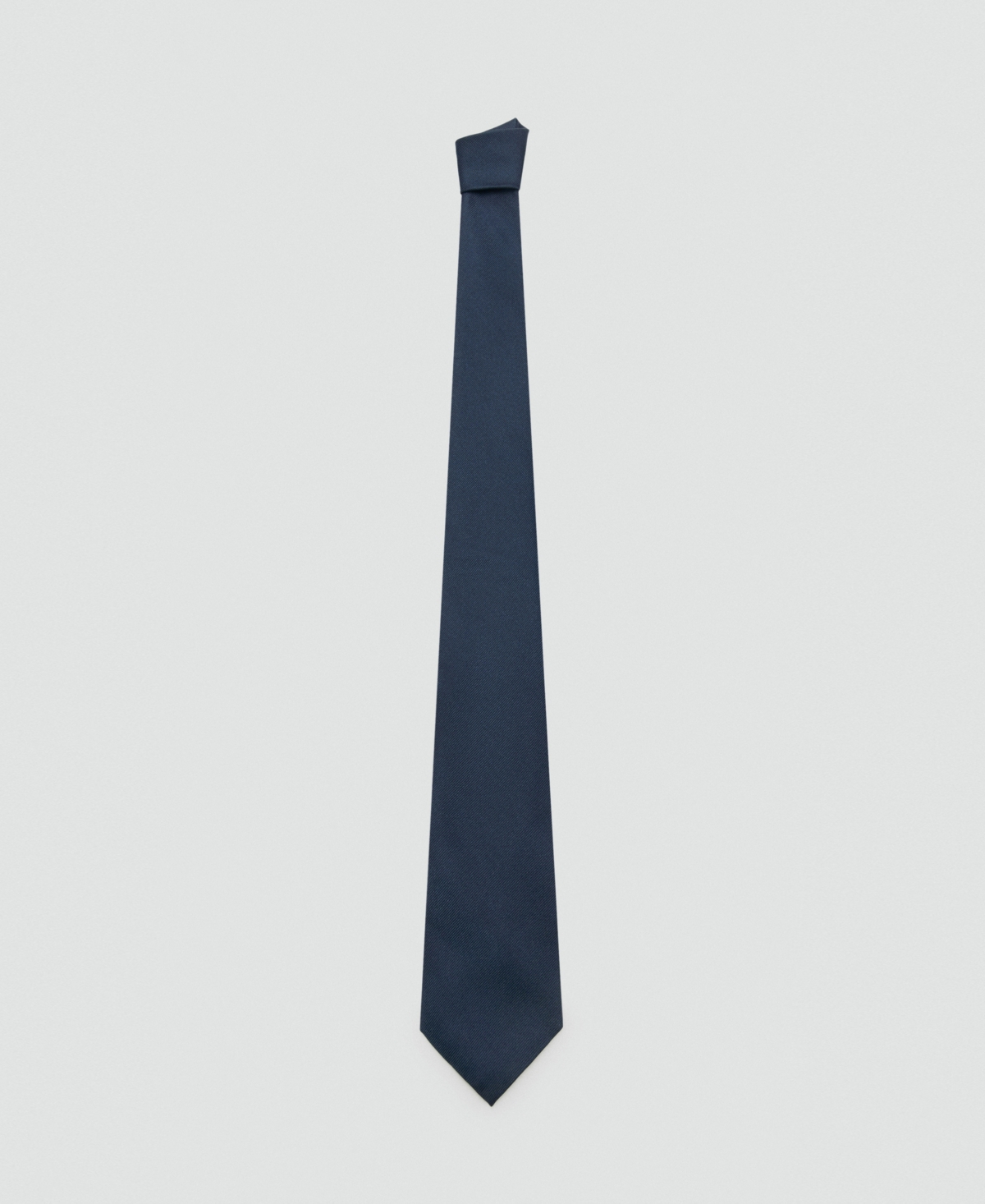 Click here for Mango Mens Plain Silk Tie - Navy prices