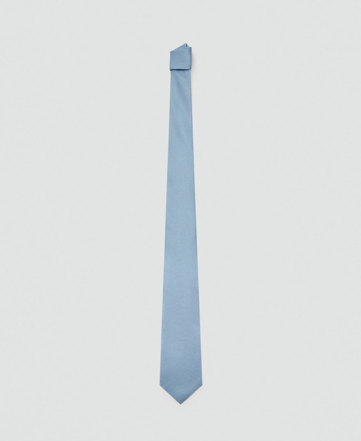Click here for Mango Mens Plain Silk Tie - Sky Blue prices
