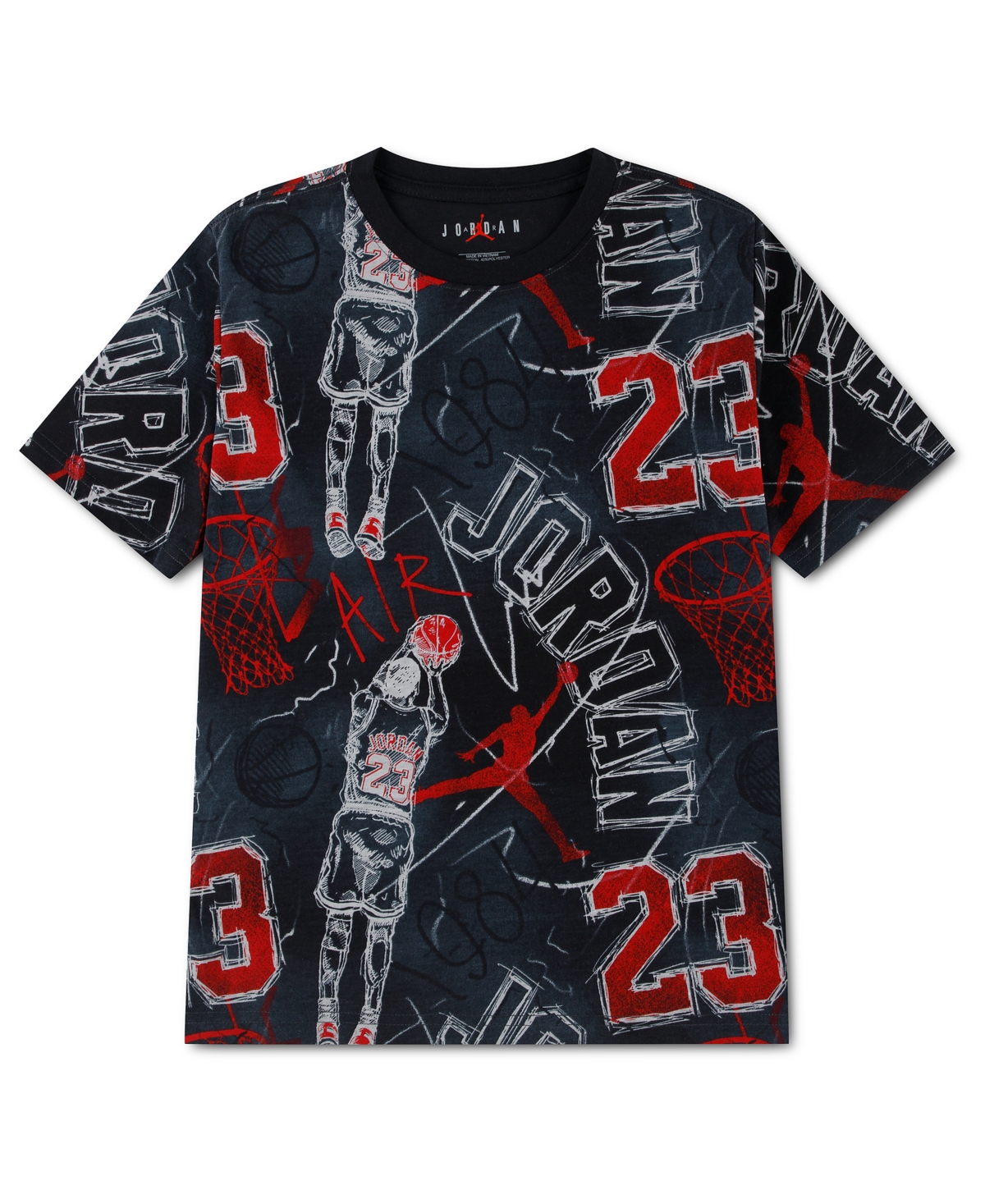 Click here for Jordan Boys 8-20 Notebook Doodle Printed Short-Sle... prices
