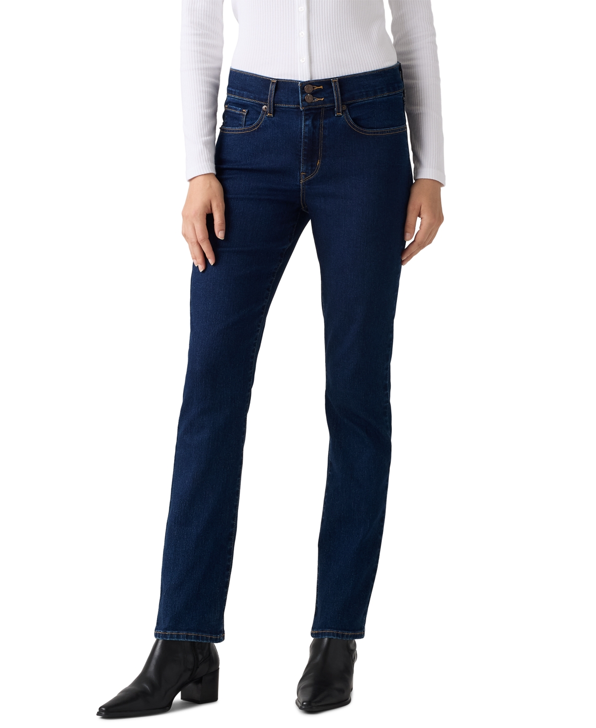 Click here for Levis Womens Classic Mid Rise Straight-Leg Jeans -... prices