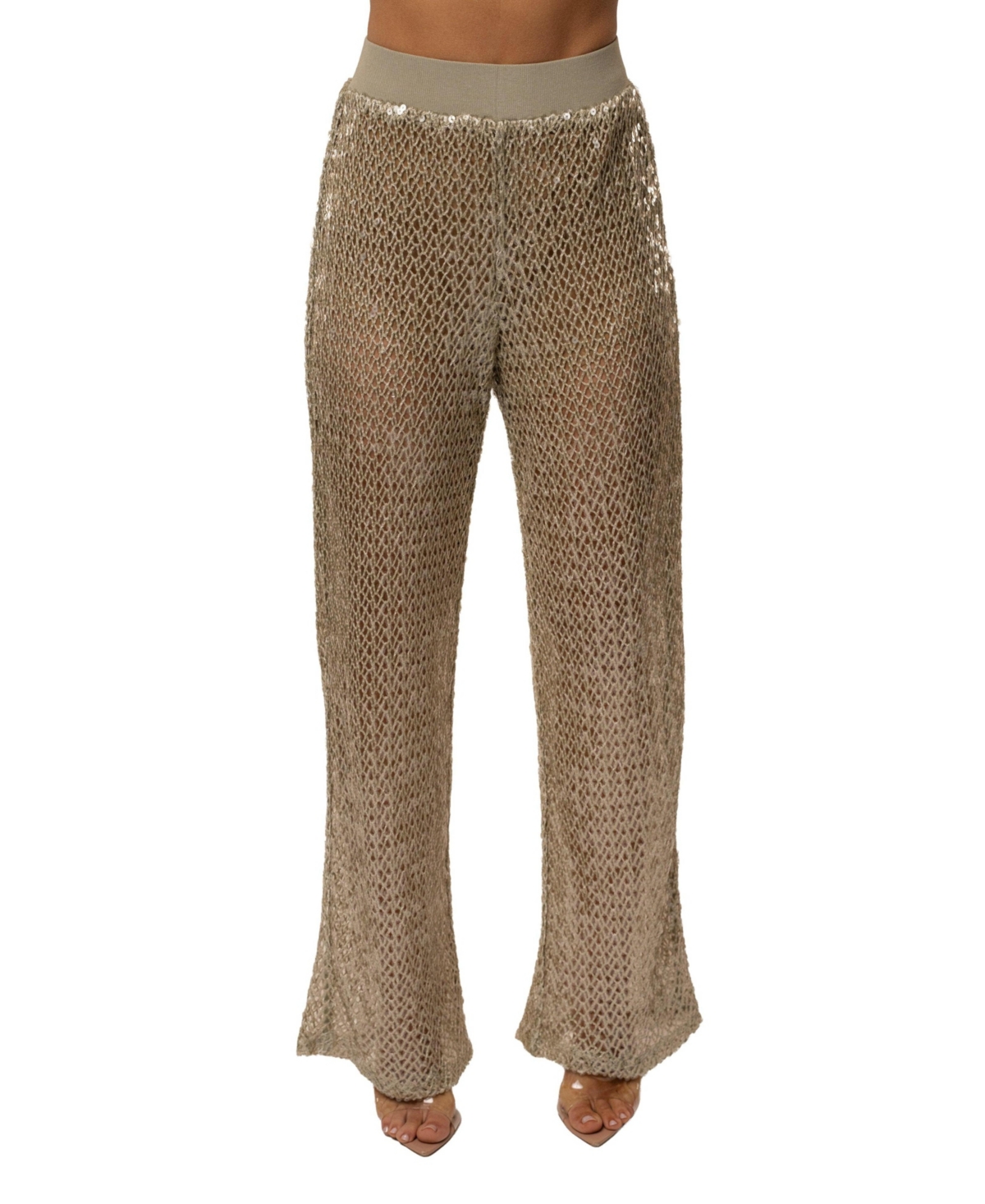 Click here for Jluxlabel Womens High Seas Sequin Pant - Sage prices