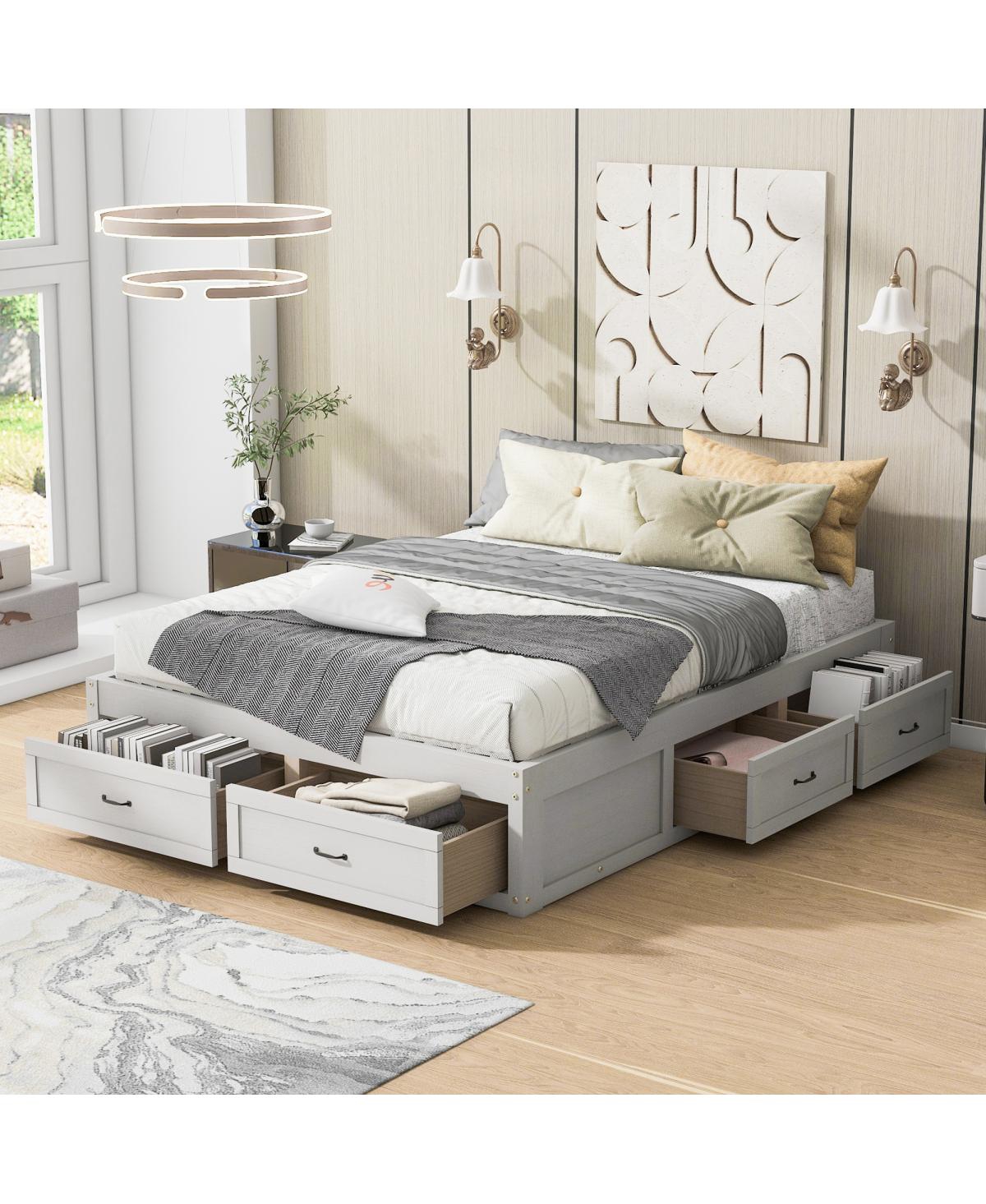 Click here for Streamdale Furniture Platform Bed 6 Drawers - Anti... prices