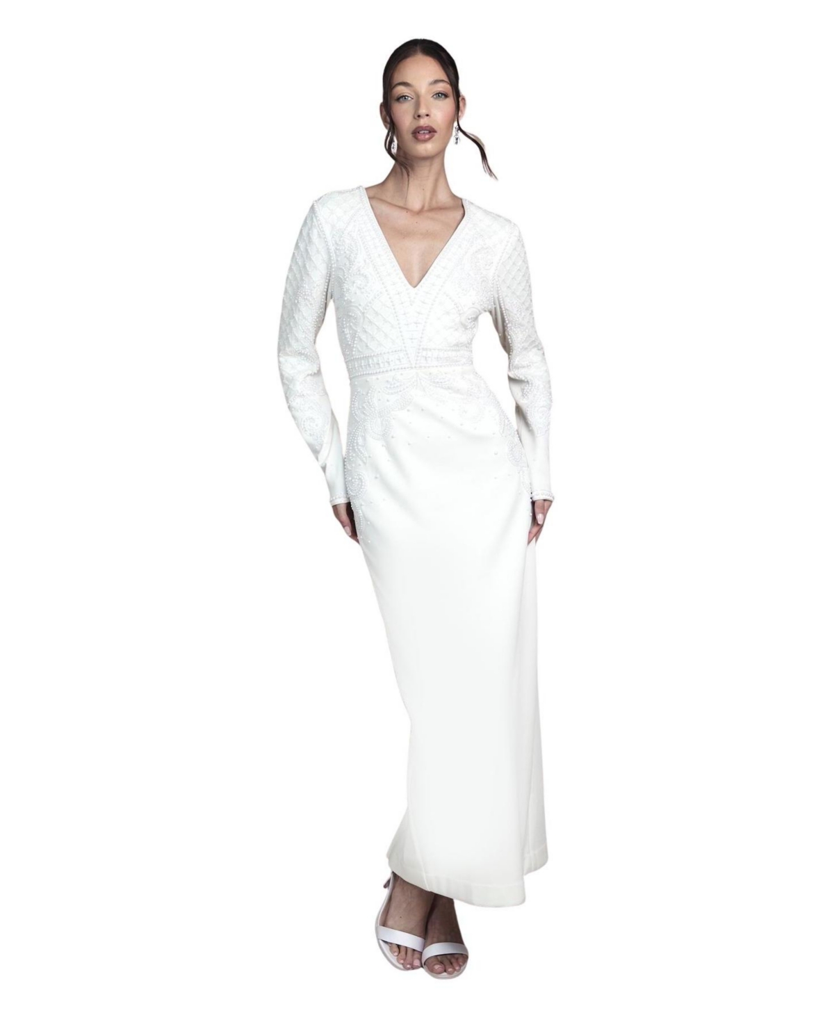 Click here for Coast Womens V-Neck Pencil Dress - Ivory prices