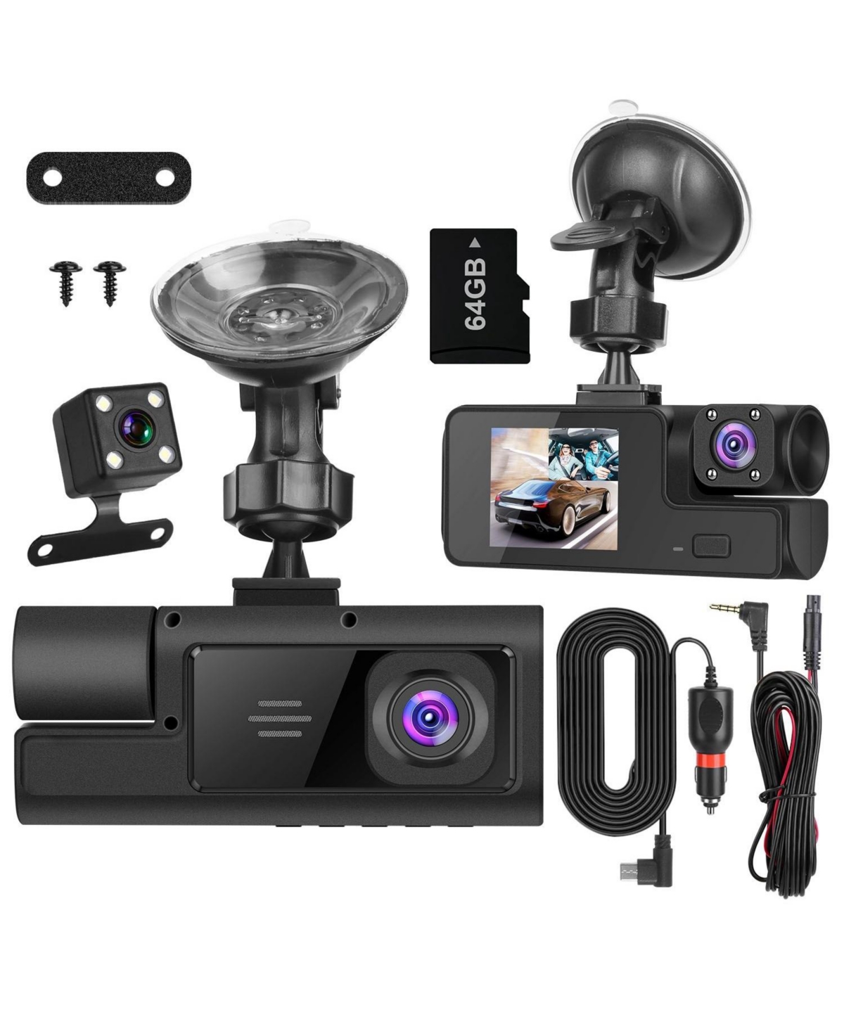 Click here for Neewer WiFi Fhd 1080P Car Dash Cam 3 Channels Fron... prices
