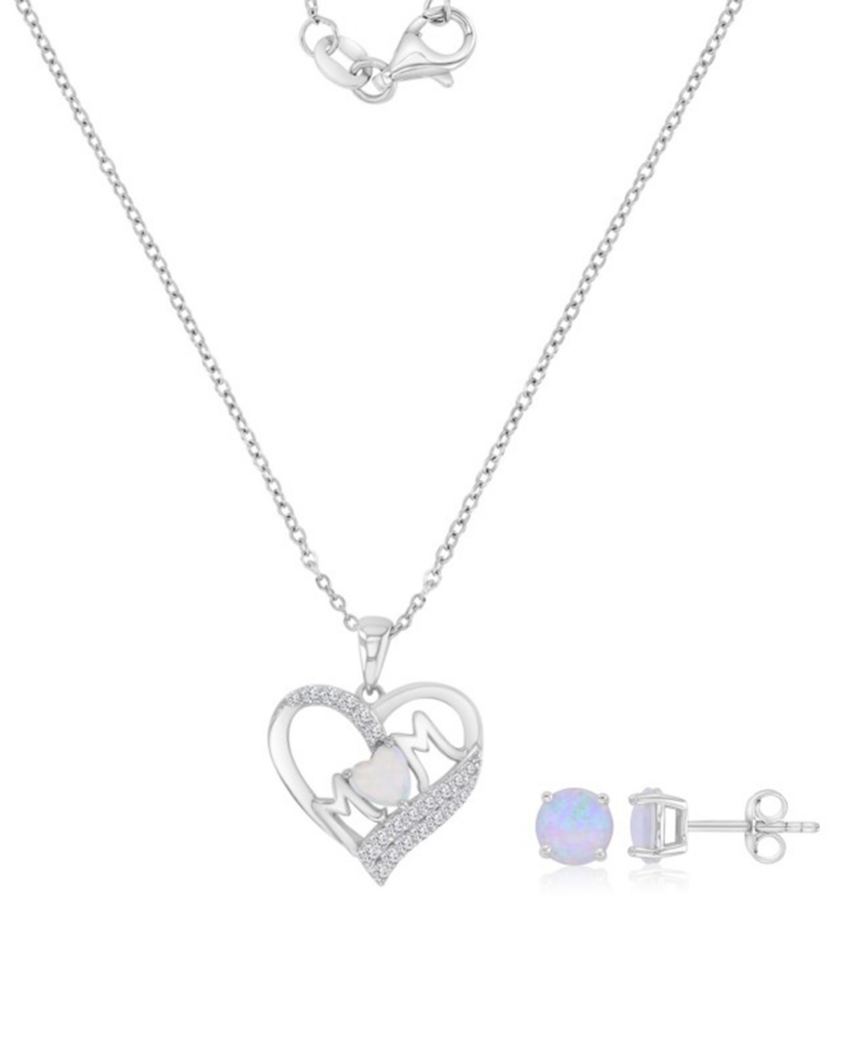 Click here for Macys 14k Gold-Plated Opal Heart Full Jewelry Set... prices