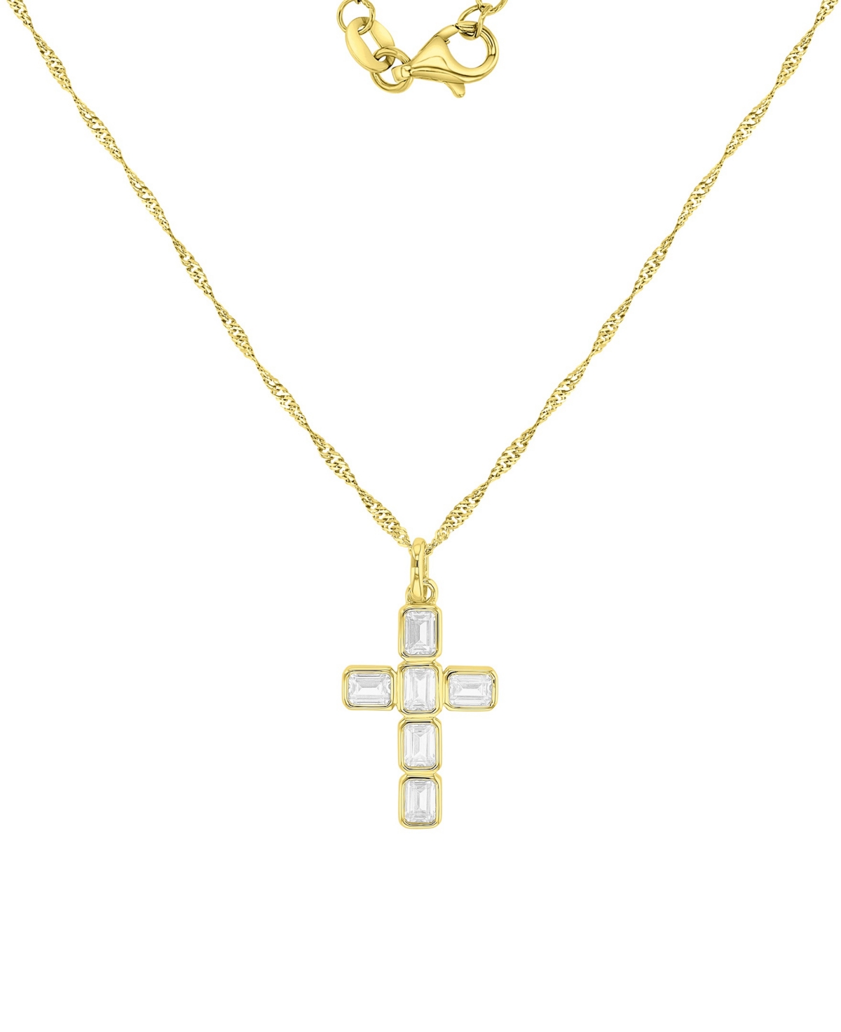 Click here for Macys 14k Gold-Plated Adjustable Cross Necklace -... prices