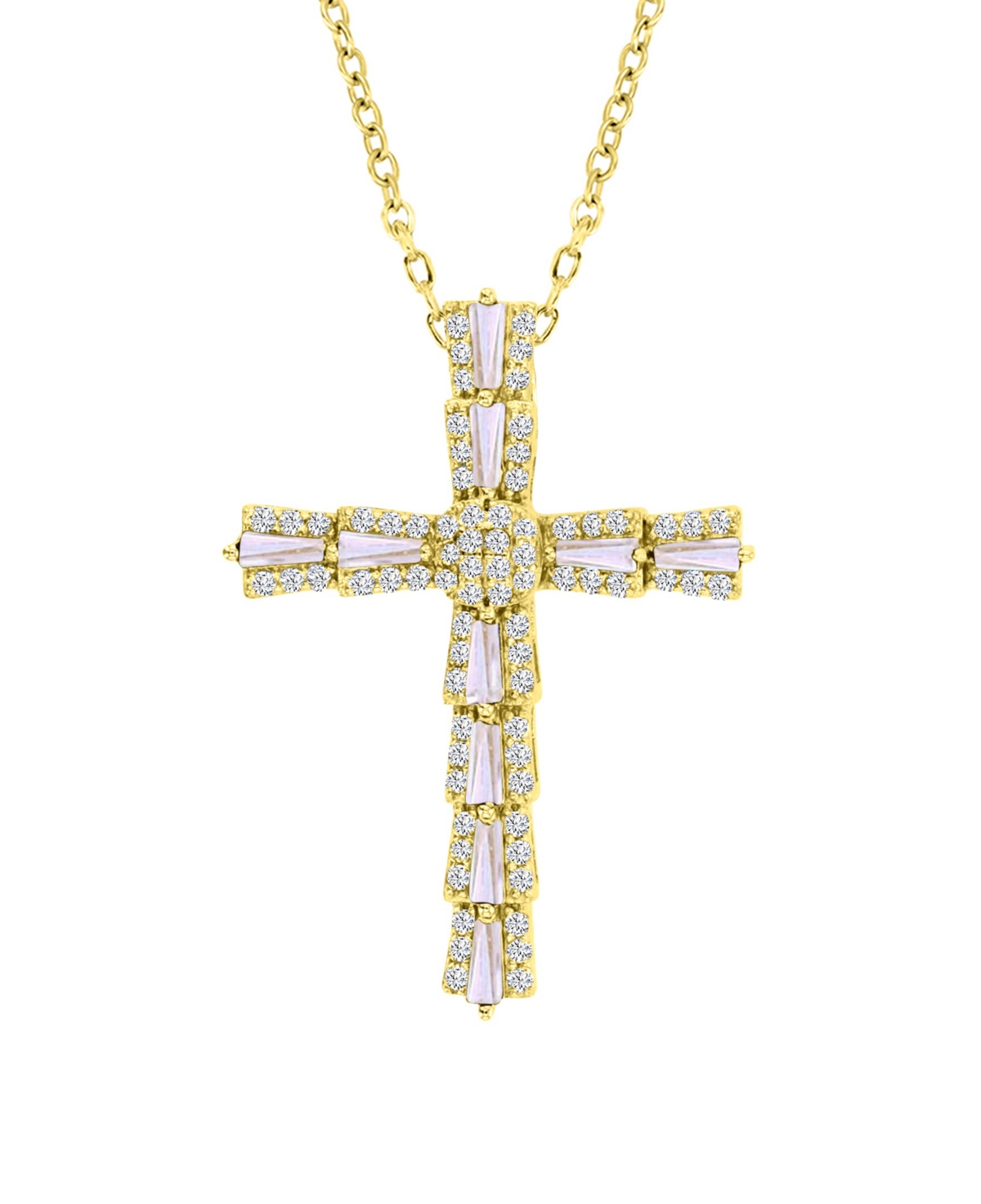 Click here for Macys 14k Gold-Plated Classic Mixed Cross Necklace... prices