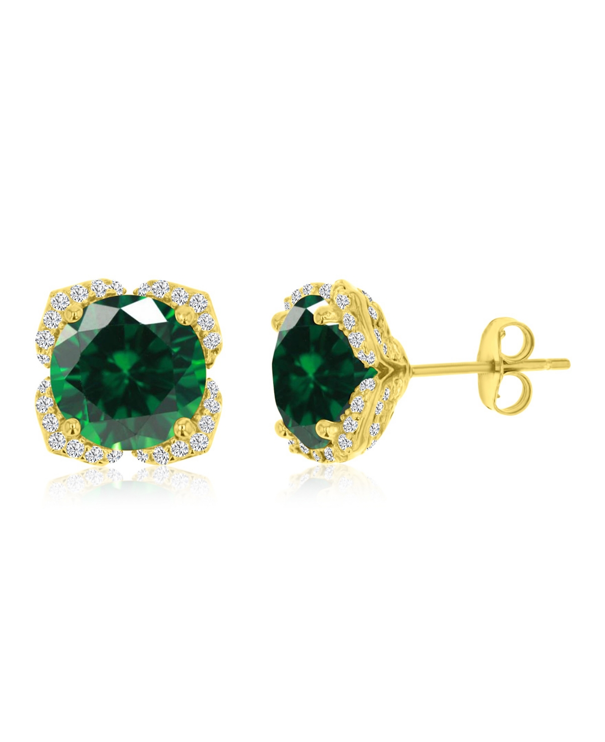 Click here for Macys 14k Gold-Plated Tanzanite Flower Drop Earrin... prices