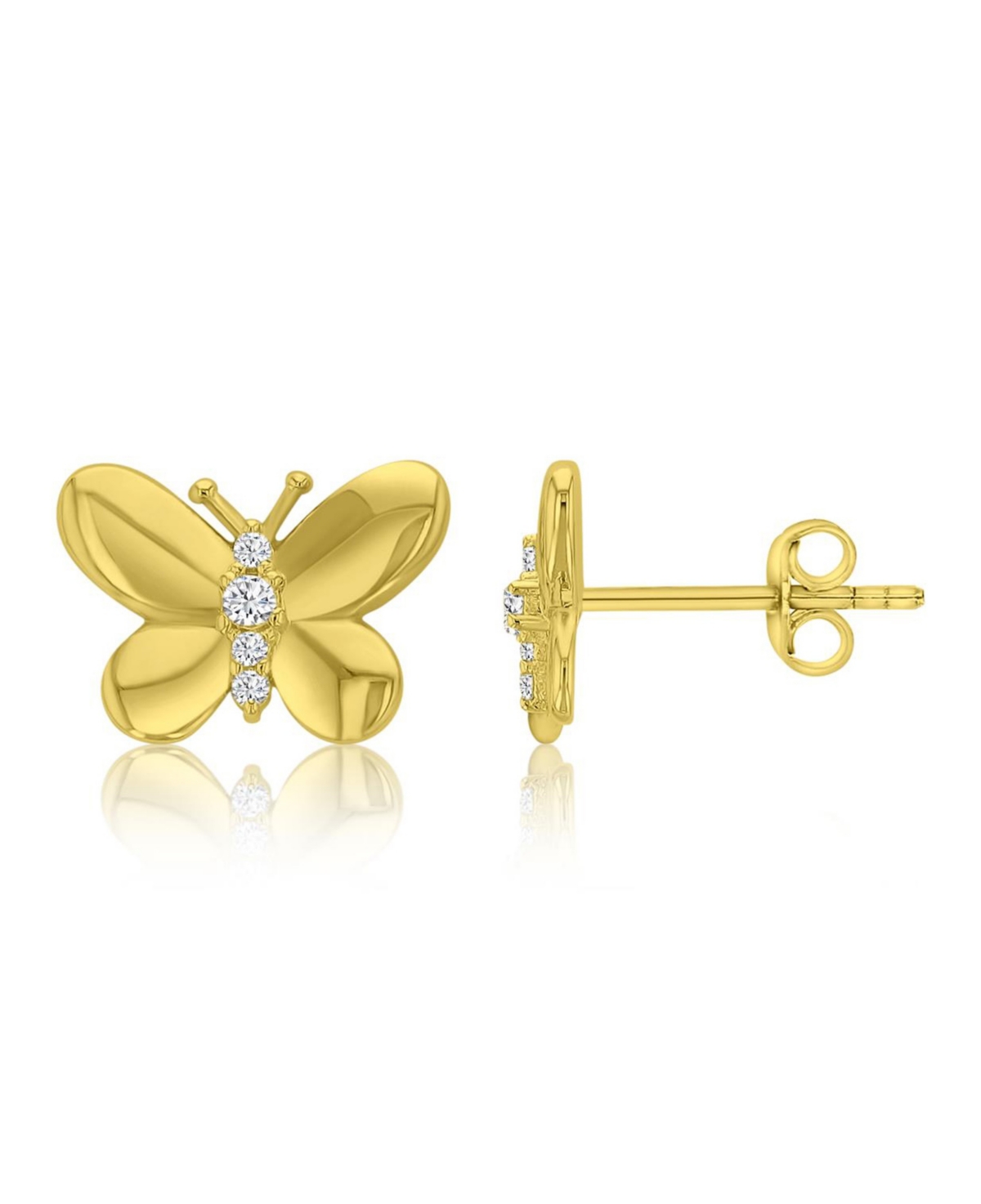 Click here for Macys 14k Gold-Plated Texture Butterfly Earrings -... prices