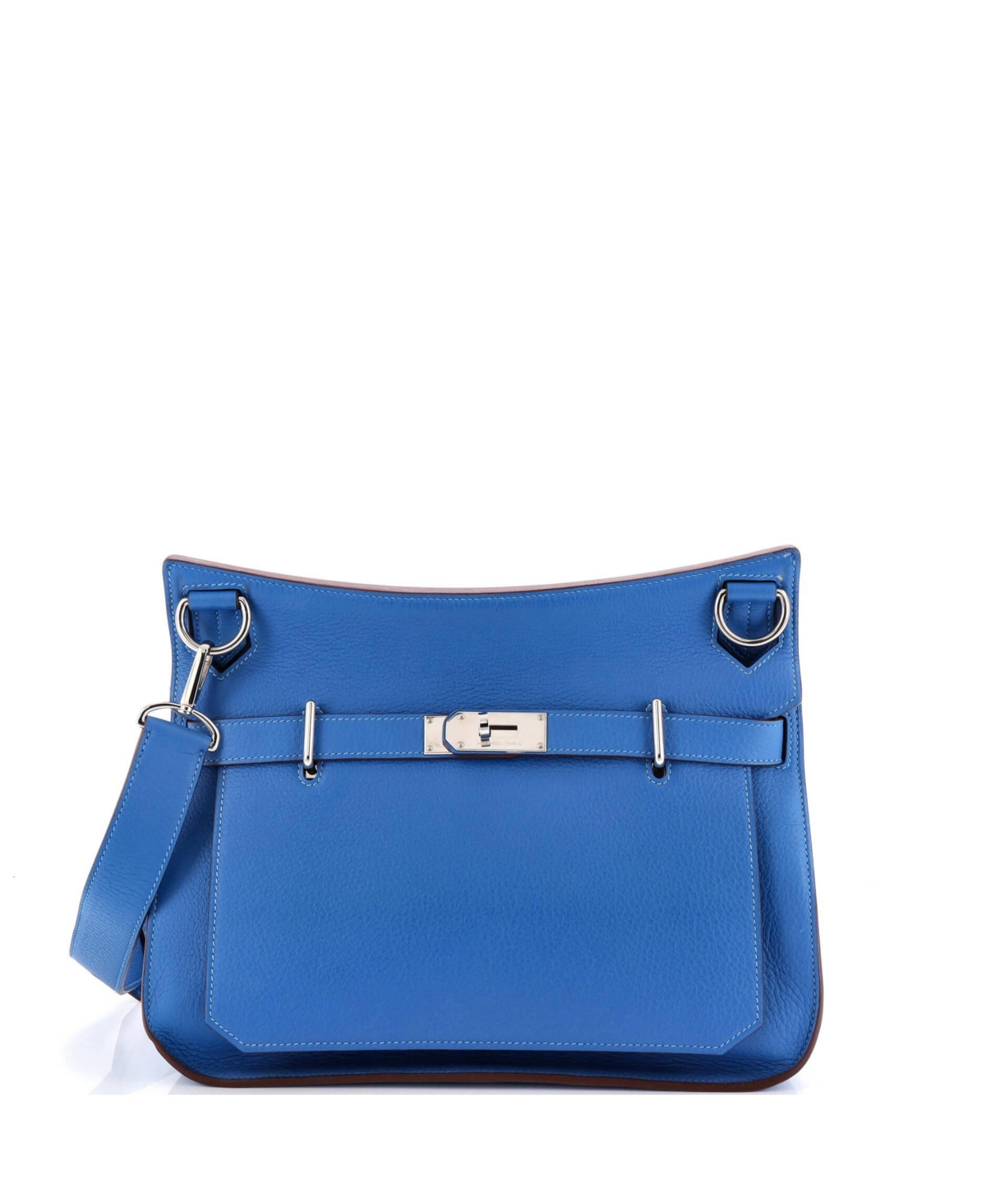 Click here for Pre-Owned HERMES 34 Jypsiere Bag Clemence - Blue prices
