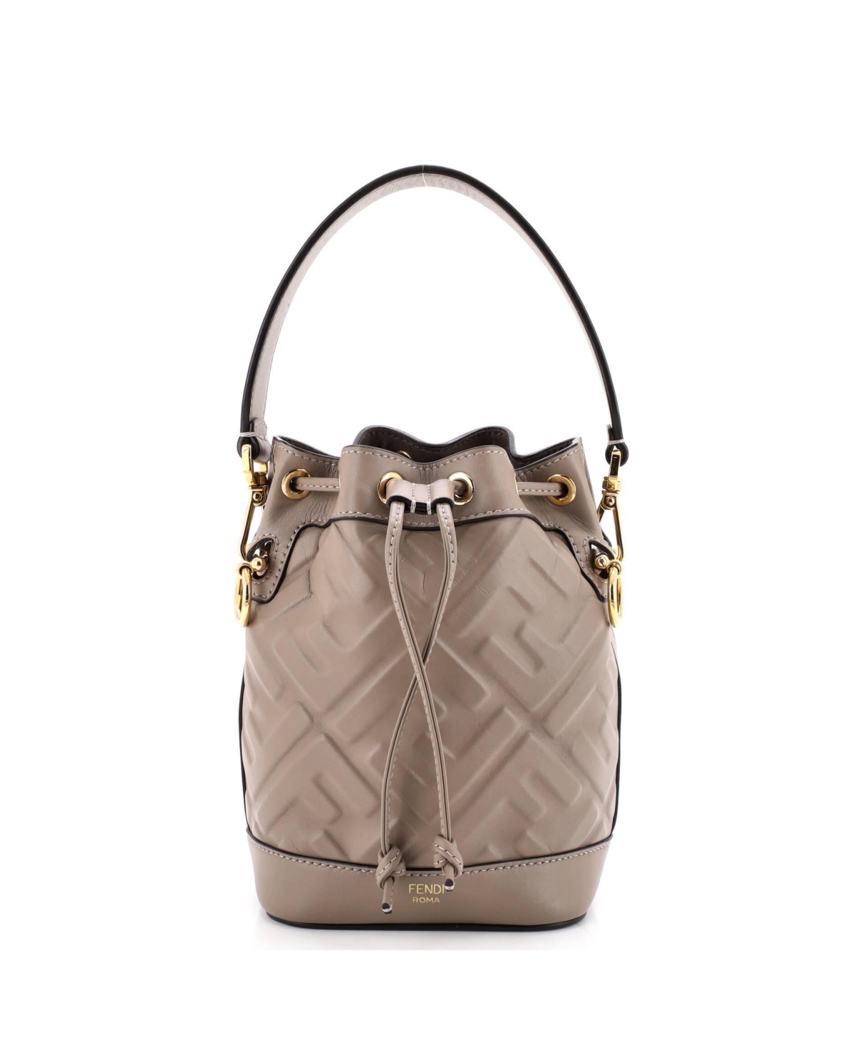 Click here for Pre-Owned Fendi Mini Mon Tresor Bucket Bag Zucca E... prices