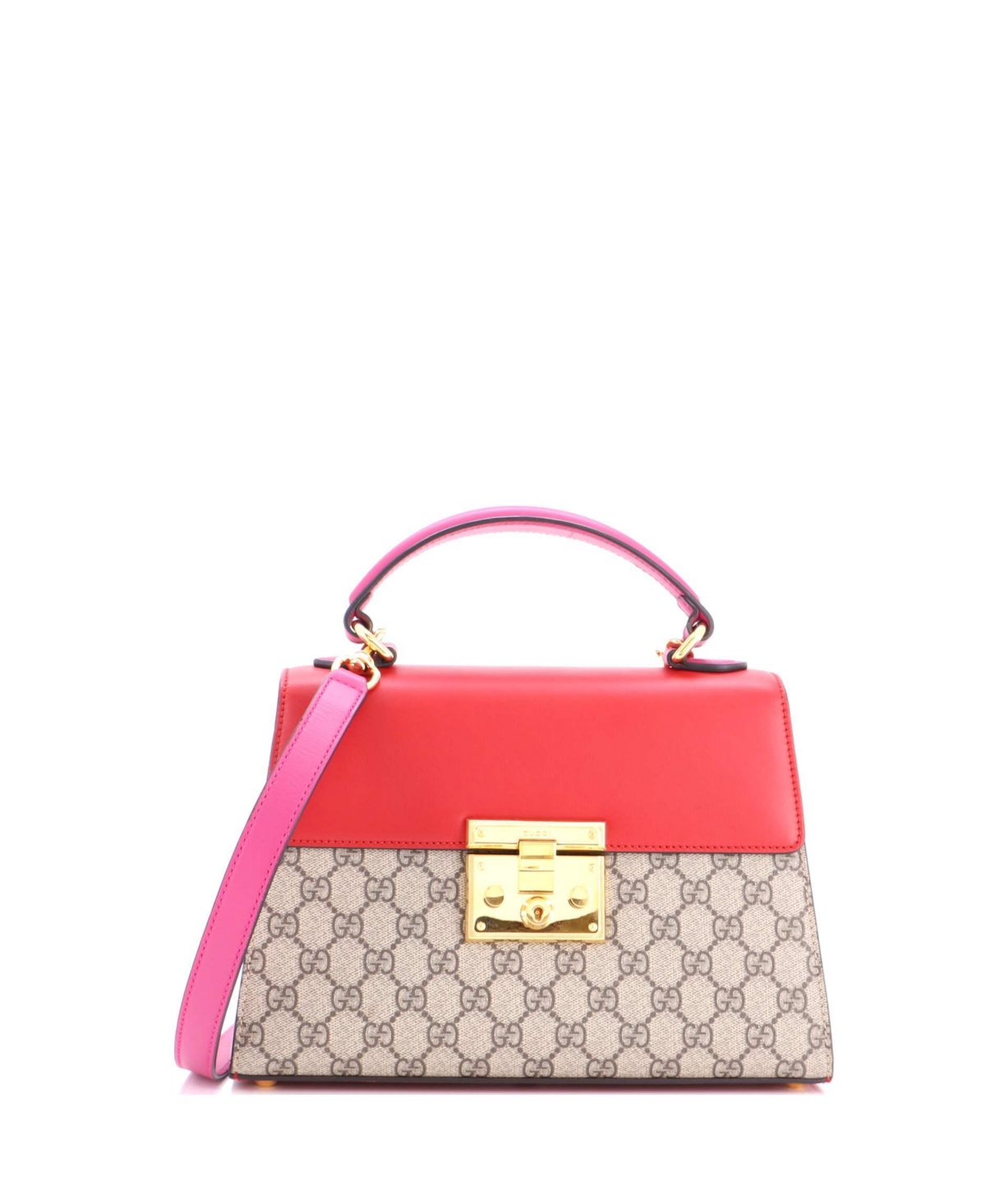 Click here for Pre-Owned Gucci Small Padlock Top Handle Bag Gg Co... prices