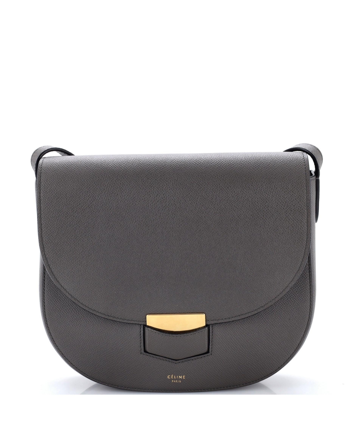 Click here for Pre-Owned Celine Medium Trotteur Crossbody Bag Gra... prices
