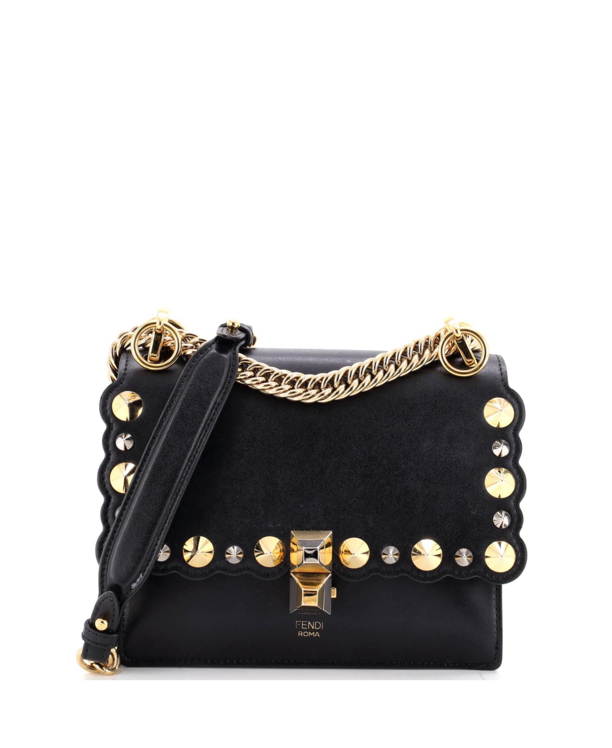 Click here for Pre-Owned Fendi Small Kan I Bag Studded Leather -... prices