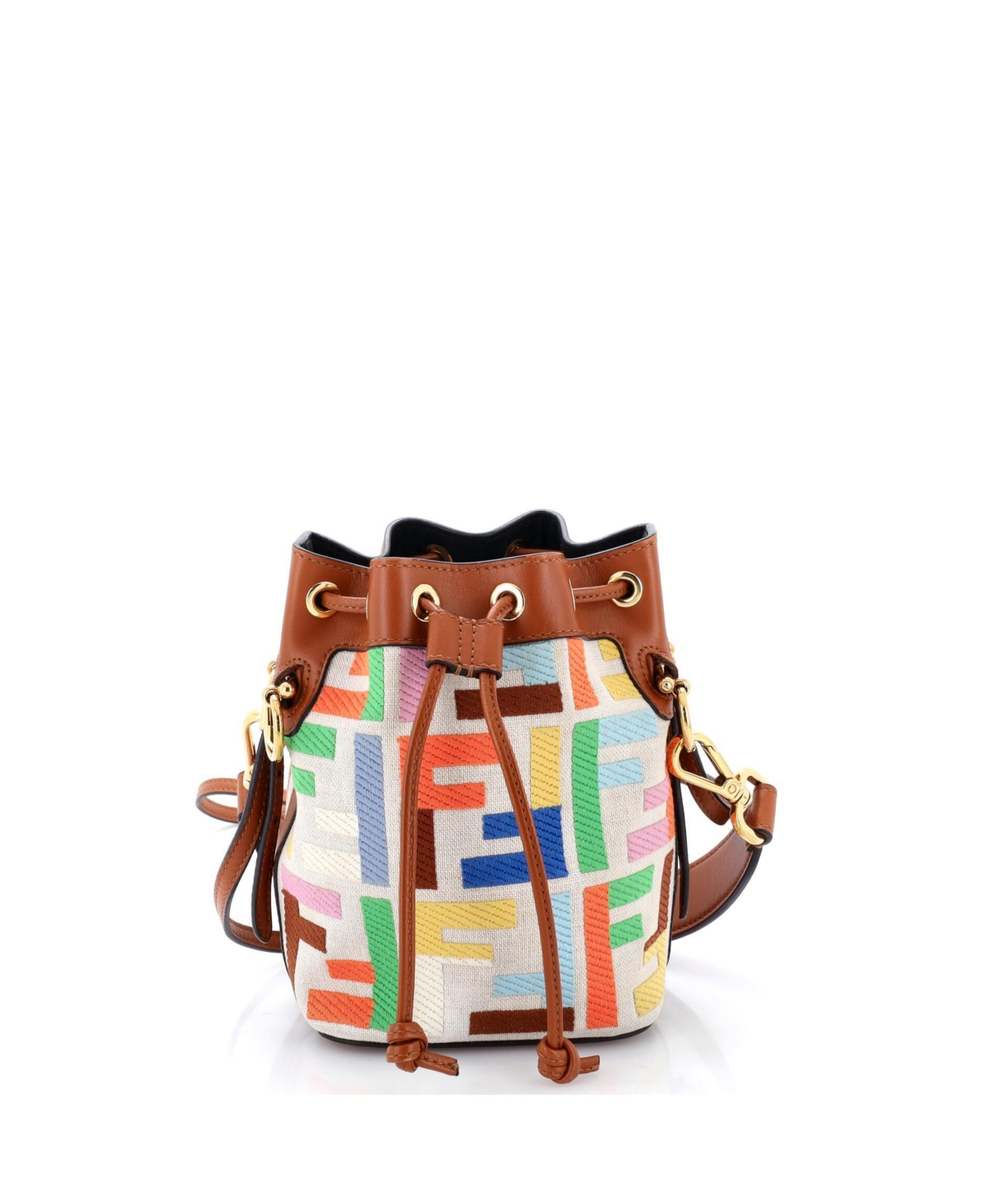 Click here for Pre-Owned Fendi Mini Mon Tresor Bucket Bag Zucca E... prices
