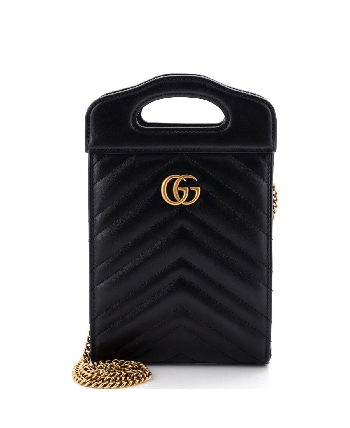 Click here for Pre-Owned Gucci Mini Gg Marmont Top Handle Convert... prices