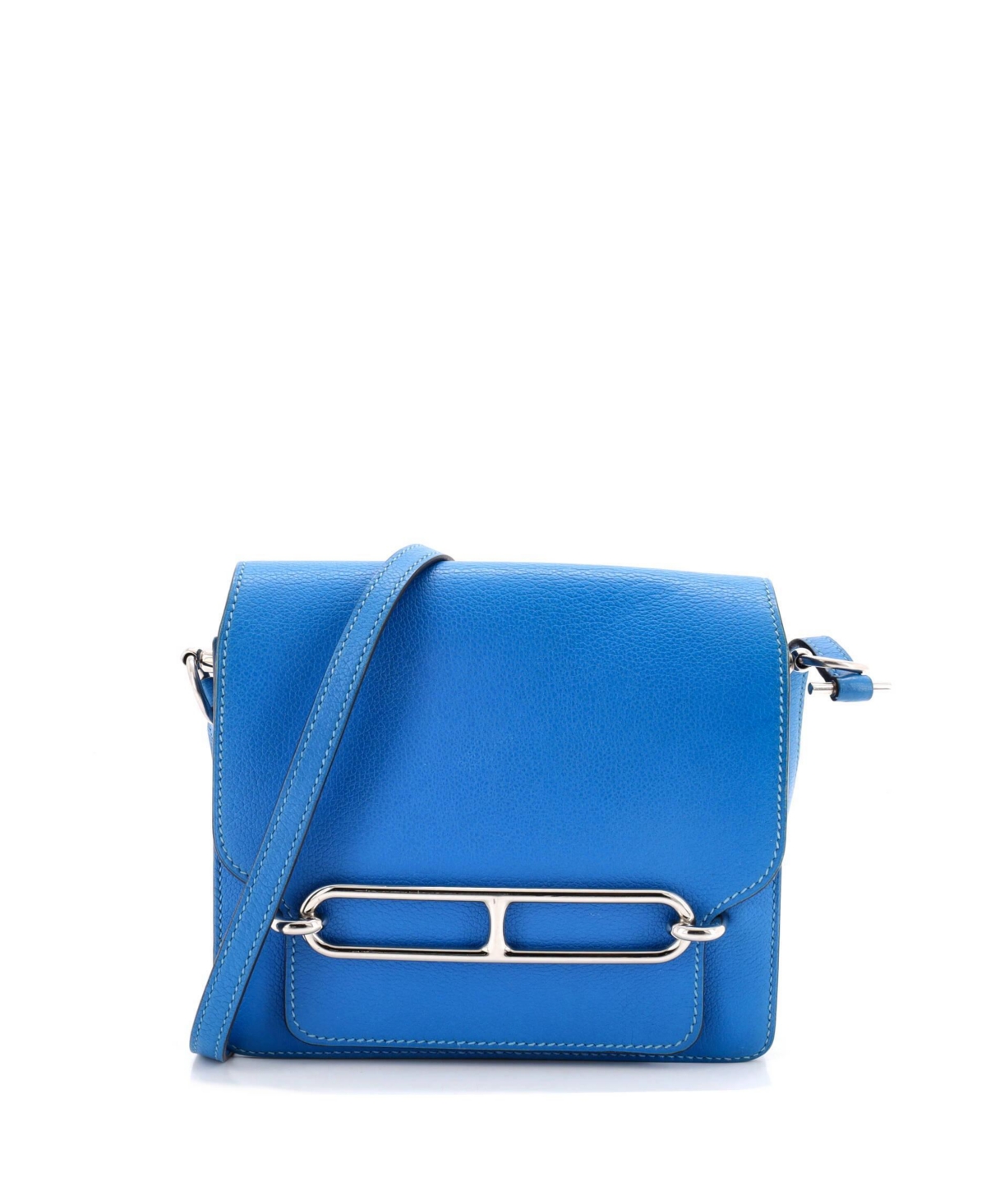 Click here for Pre-Owned Hermes 18 Roulis Bag Evercolor - Blue prices