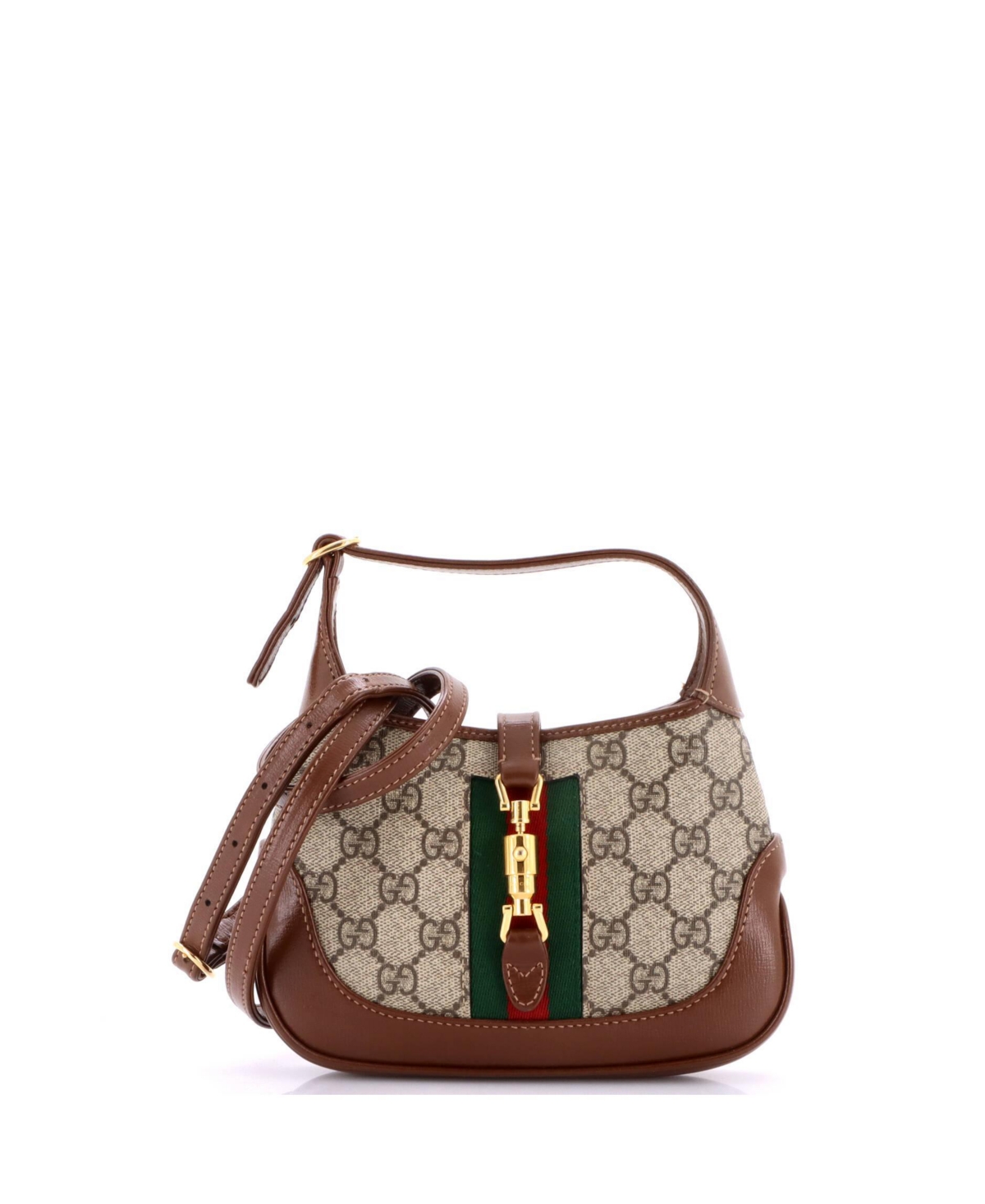 Click here for Pre-Owned Gucci Mini Jackie 1961 Hobo Gg Coated Ca... prices