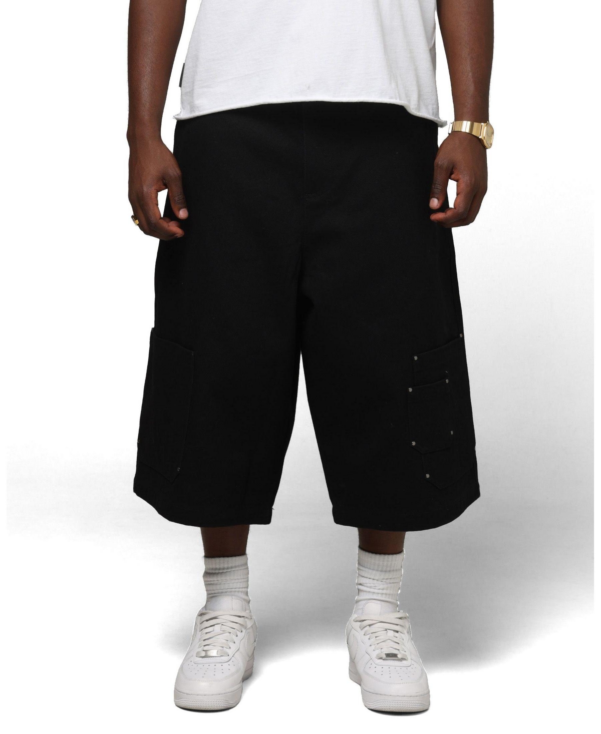 Click here for Loiter Mens Utility Cargo Shorts - Black prices