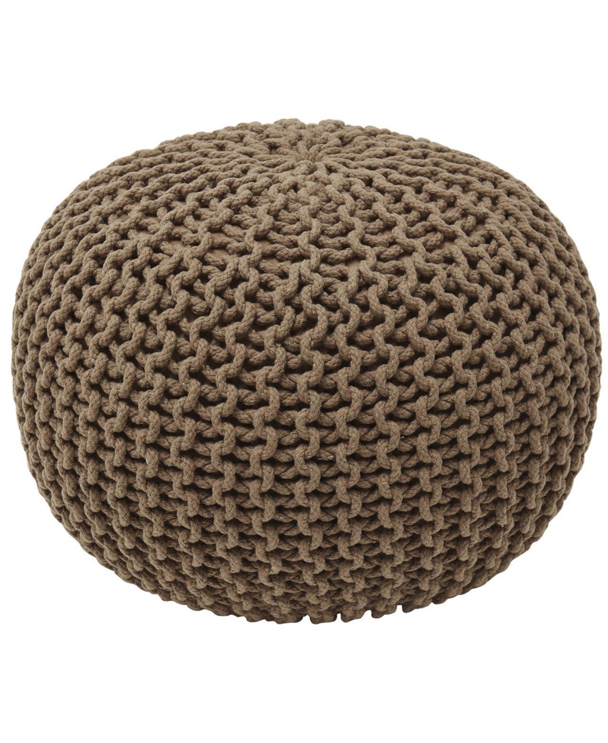 Click here for Ornavo Home Cotton Classic Braid Pouf Ottoman - Ta... prices