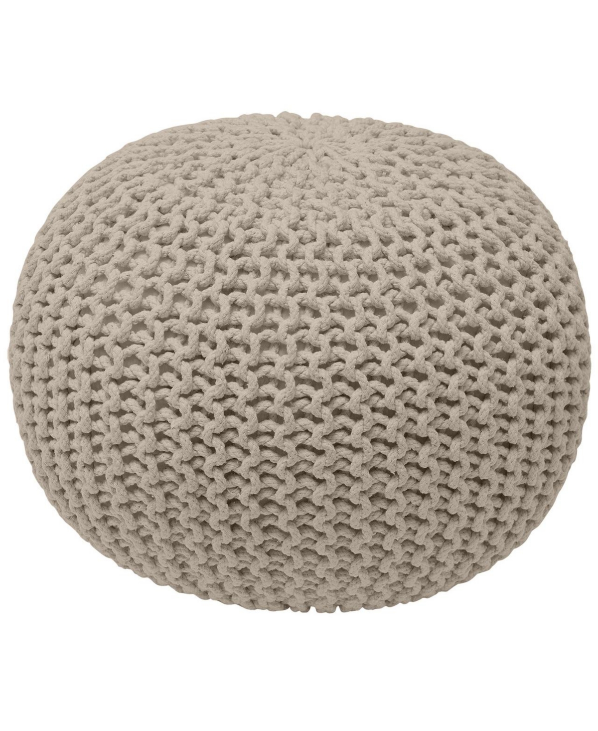 Click here for Ornavo Home Cotton Classic Braid Pouf Ottoman - Be... prices