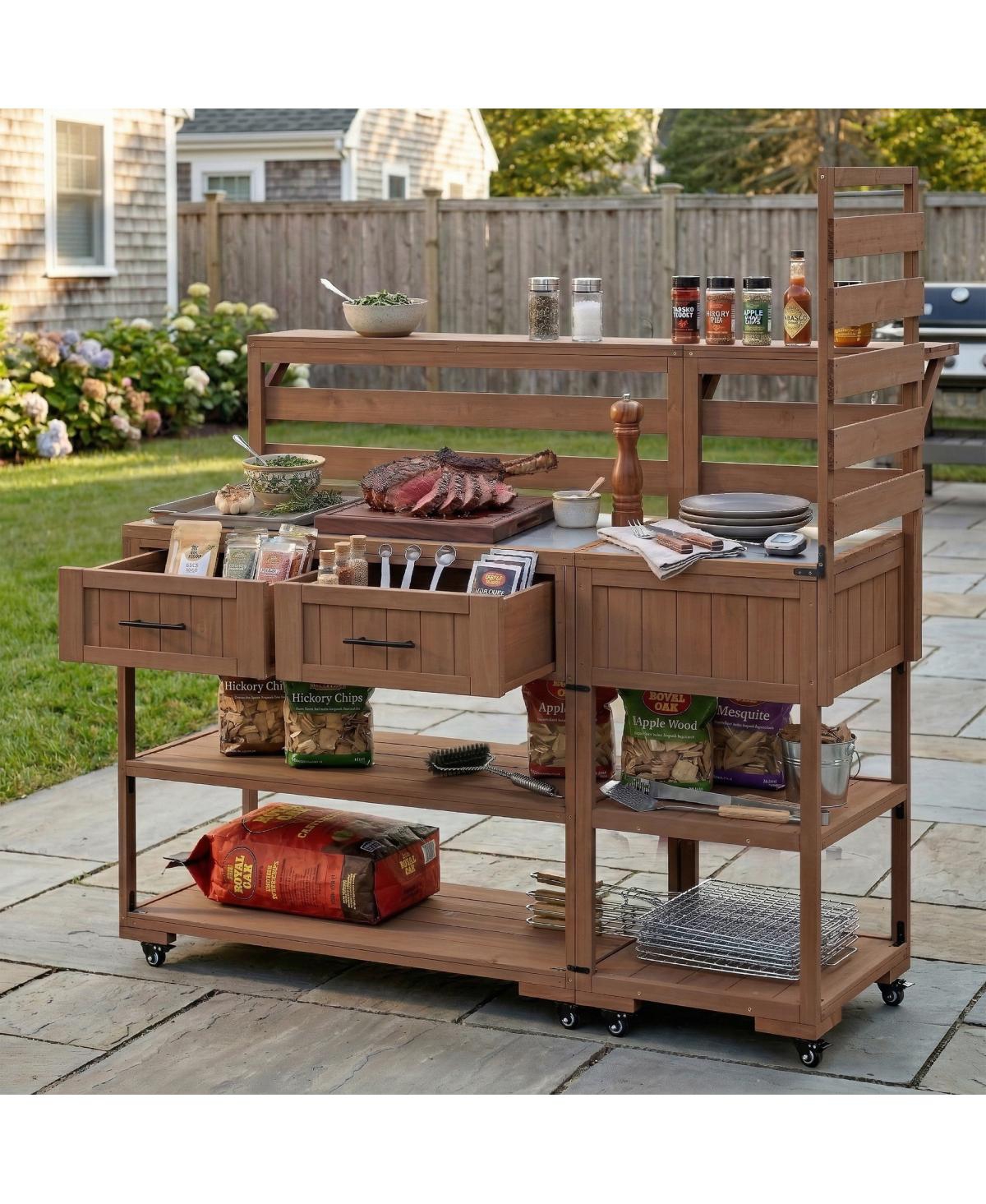 Click here for Streamdale Furniture Solid Wood Patio Kitchen Isla... prices