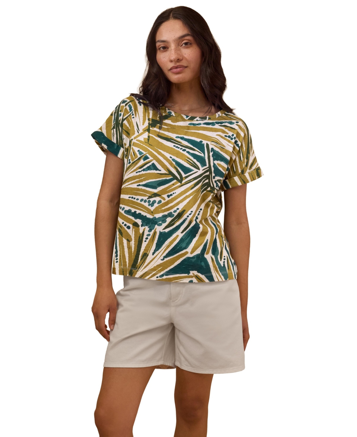 Click here for Celtic & Co. Womens Cotton Crew Neck T-Shirt - Pal... prices